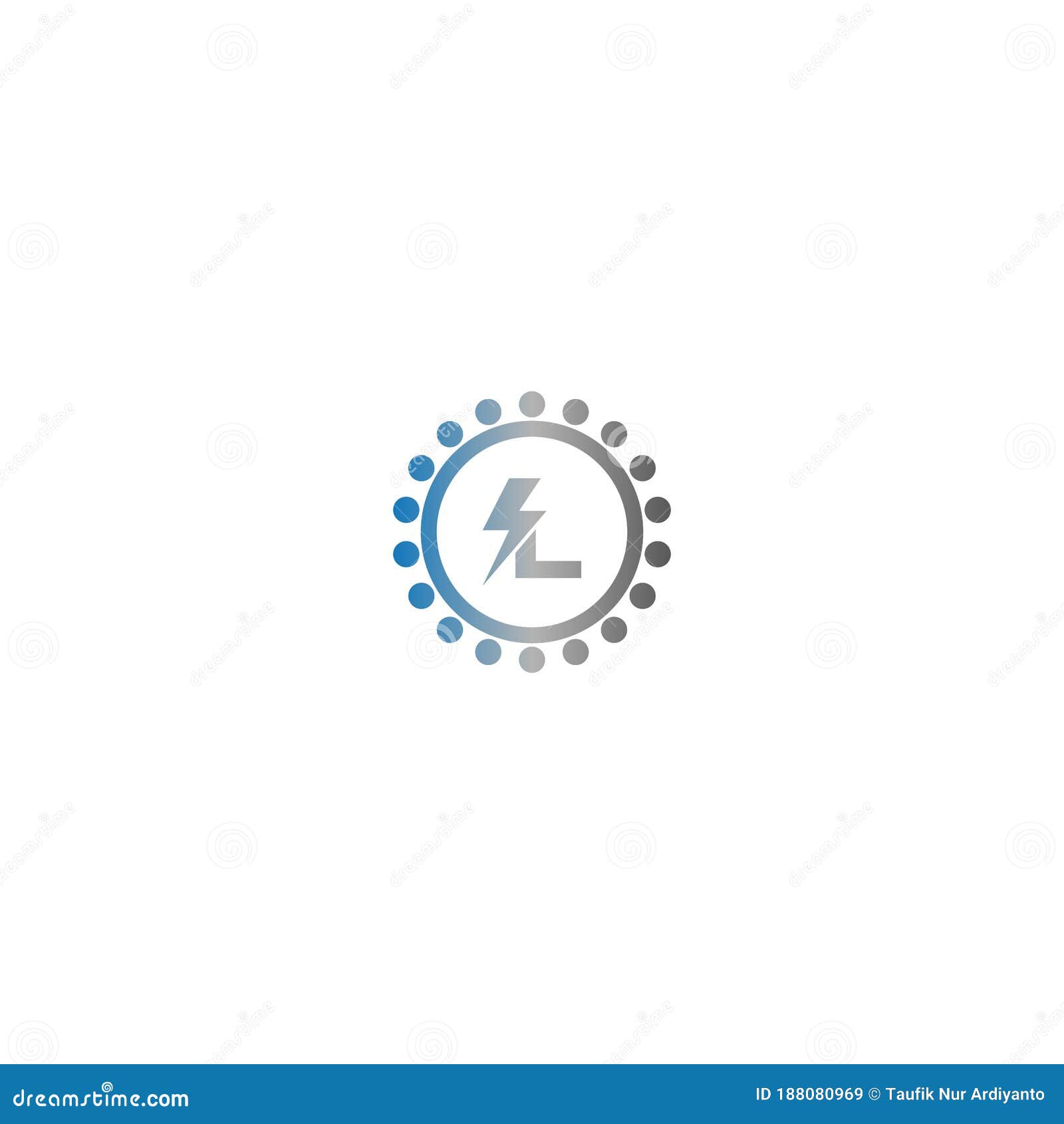 Lightning Letter L Logotype Gradient Color Stock Vector - Illustration ...