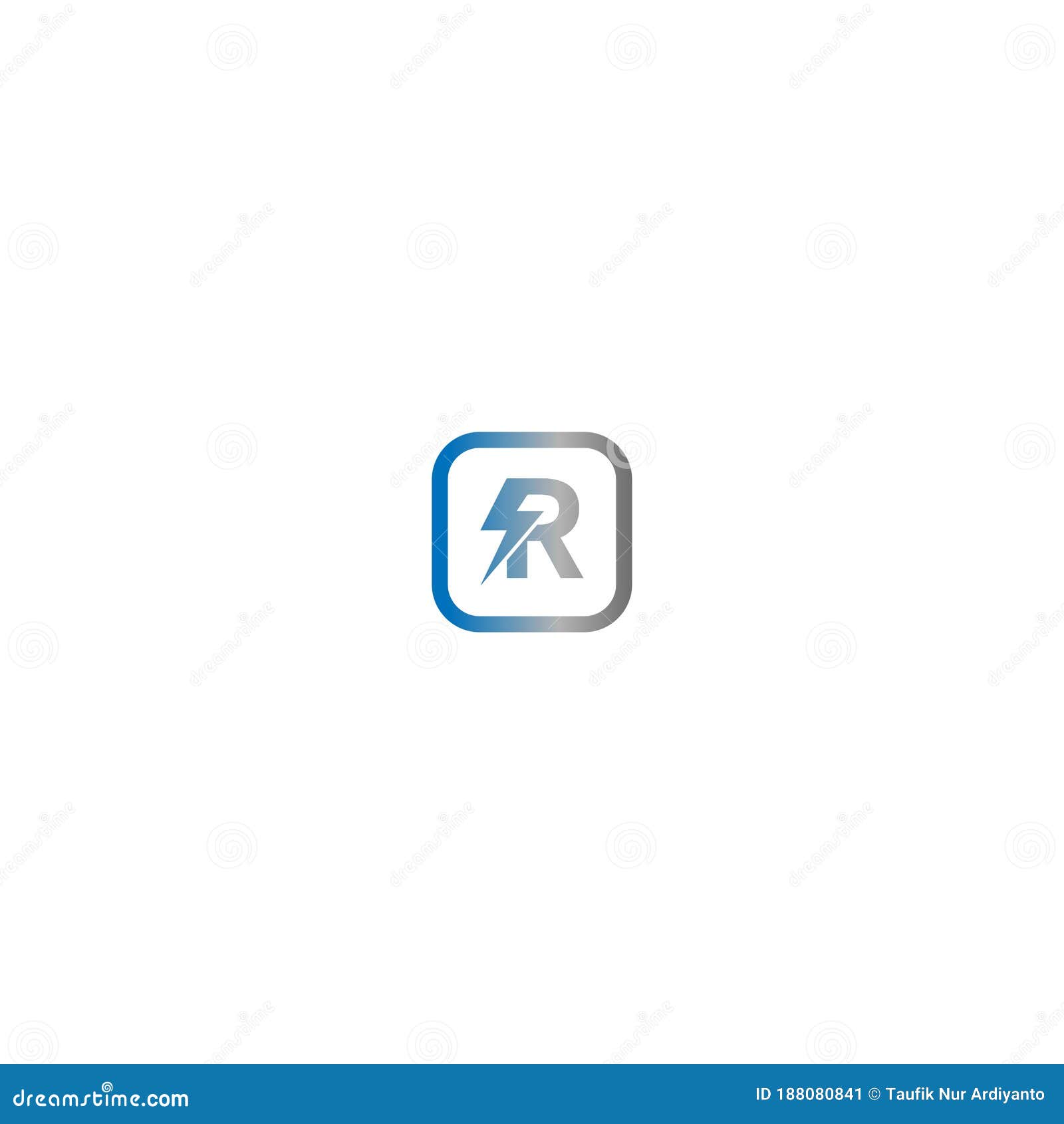 Lightning Letter R Logotype Gradient Color Stock Vector - Illustration ...