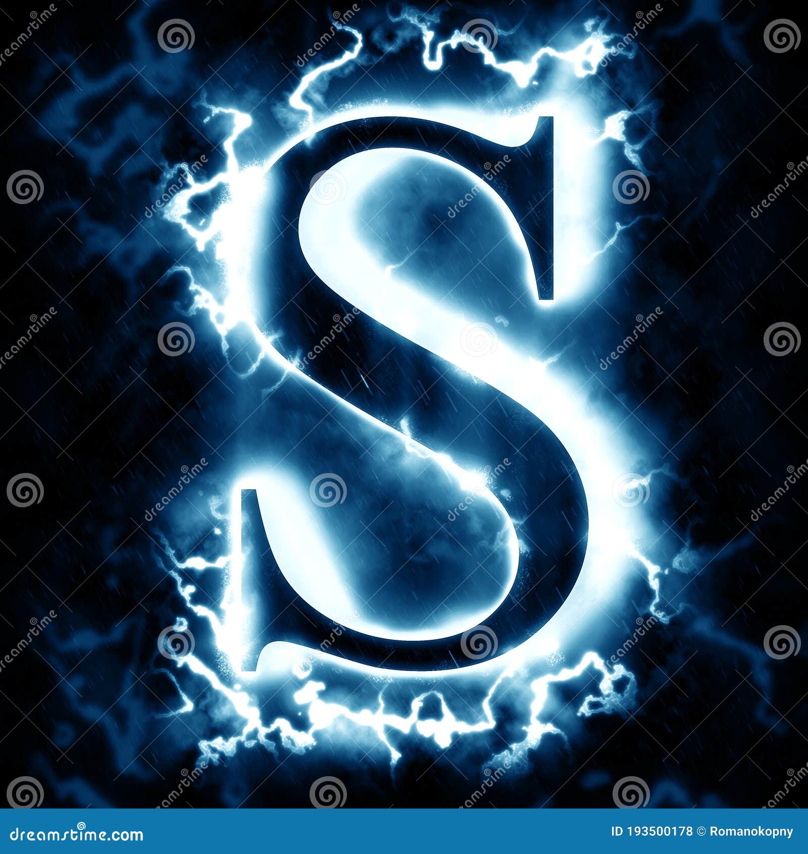 Lightning letter S stock illustration. Illustration of lightening ...