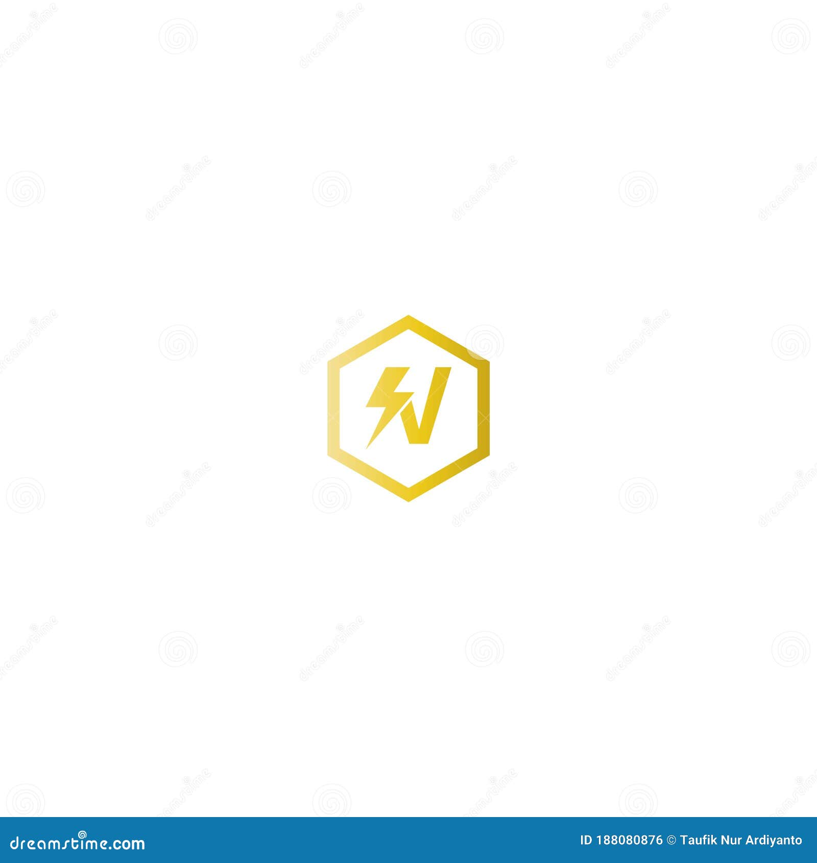 Lightning Letter V Logotype Gradient Color Stock Vector - Illustration ...