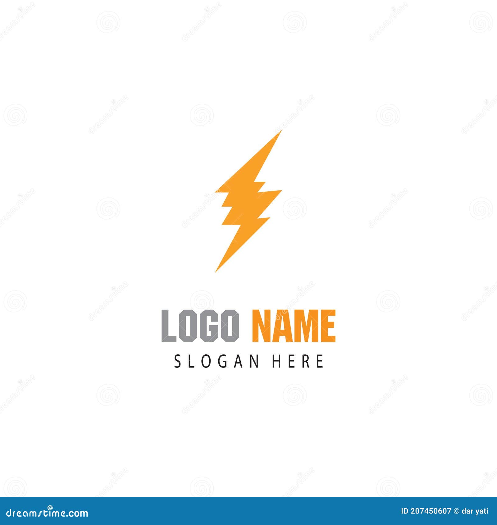 Lightning Logo Template Vector Symbol Stock Vector - Illustration of ...