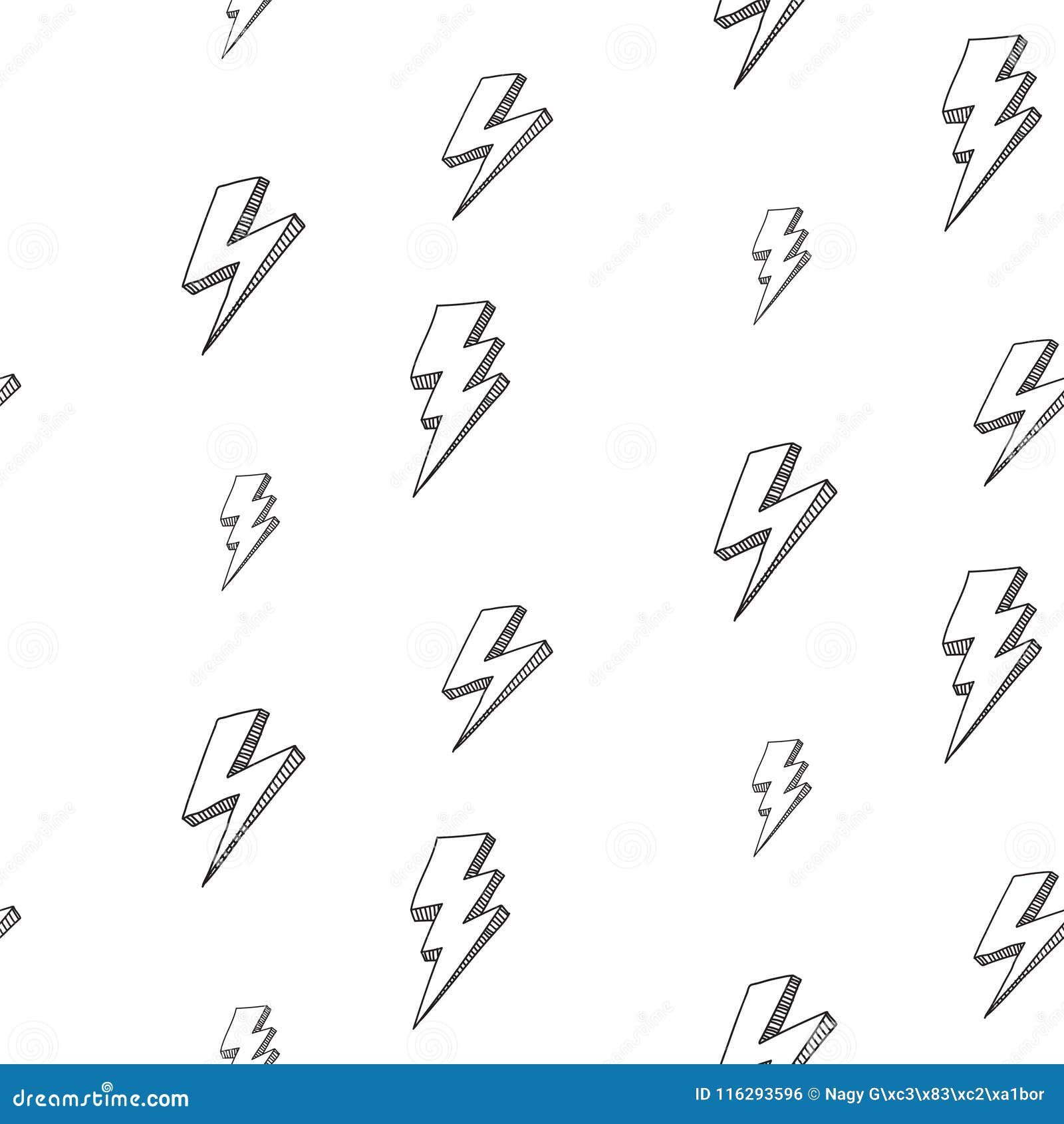 LIGHTNING MEMPHIS SEAMLESS VECTOR PATTERN. FLASH GEOMTERIC TEXTURE ...