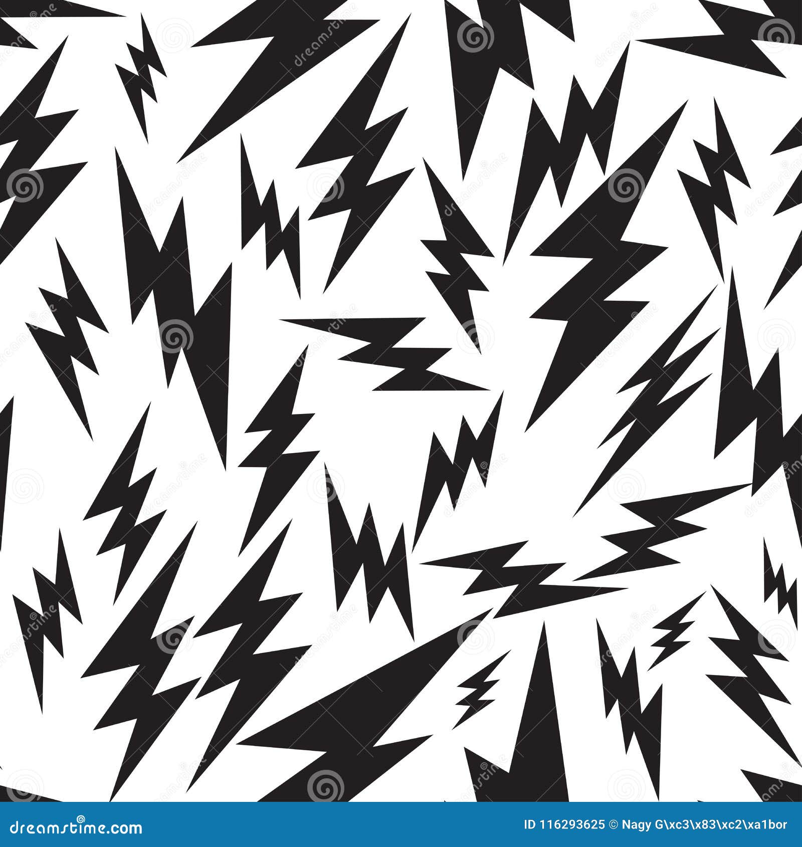LIGHTNING MEMPHIS SEAMLESS VECTOR PATTERN. FLASH GEOMTERIC TEXTURE ...