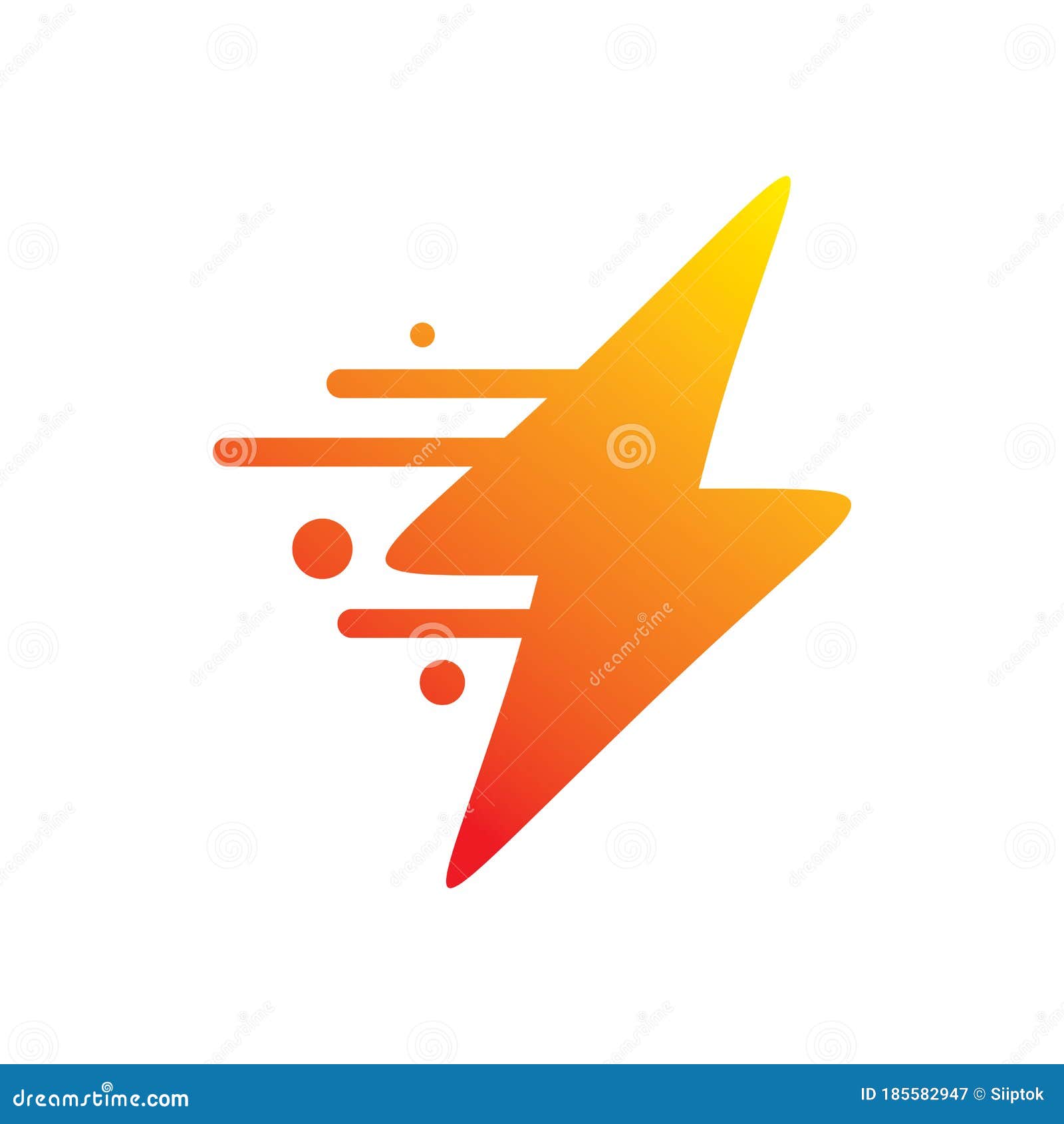 Lightning Motion Move Color Shape Logo Design Stock Illustration ...