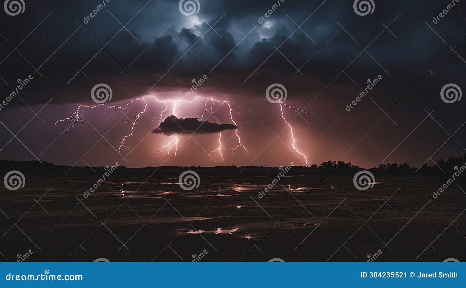 A Stormy Sky With Multiple Lightning Strikes Represents A Severe Storm ...