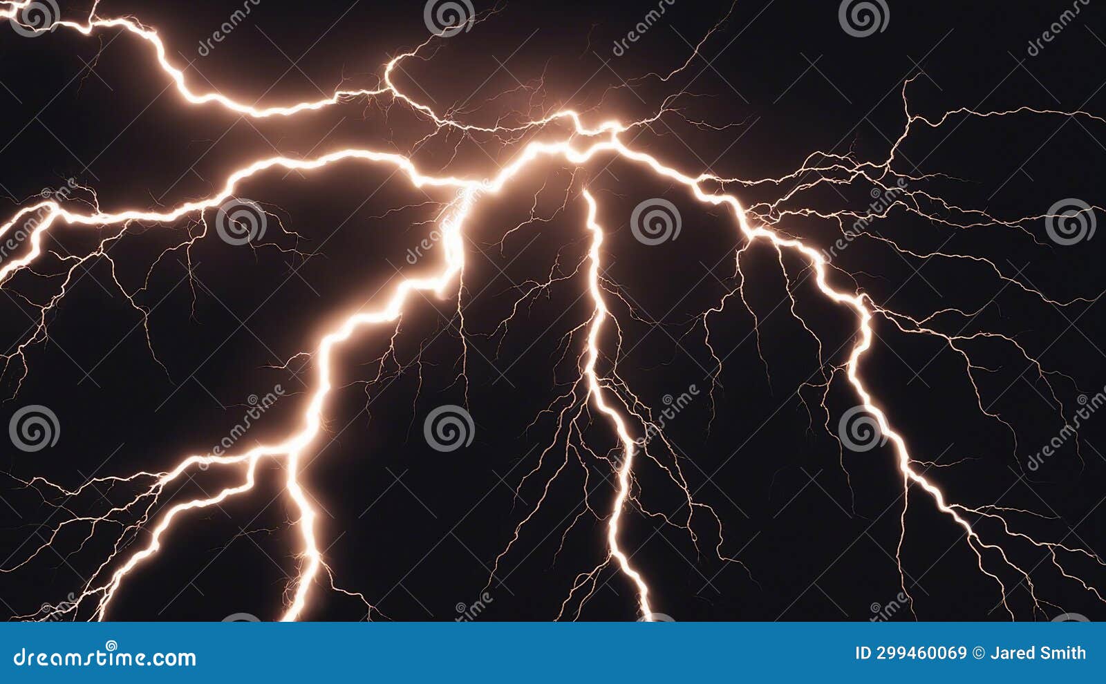 Lightning in the Night Sky a Lightning Storm with Multiple Bolts of ...