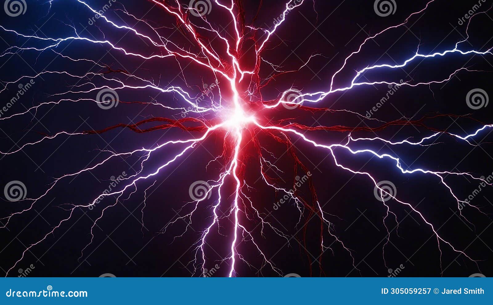 Lightning in the Night Sky a Striking Image of a Lightning Bolt with ...