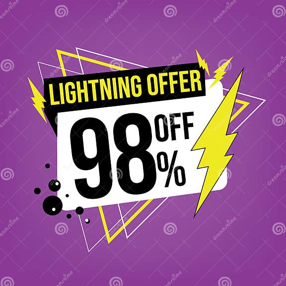 Lightning offer, 98 off stock illustration. Illustration of retail ...