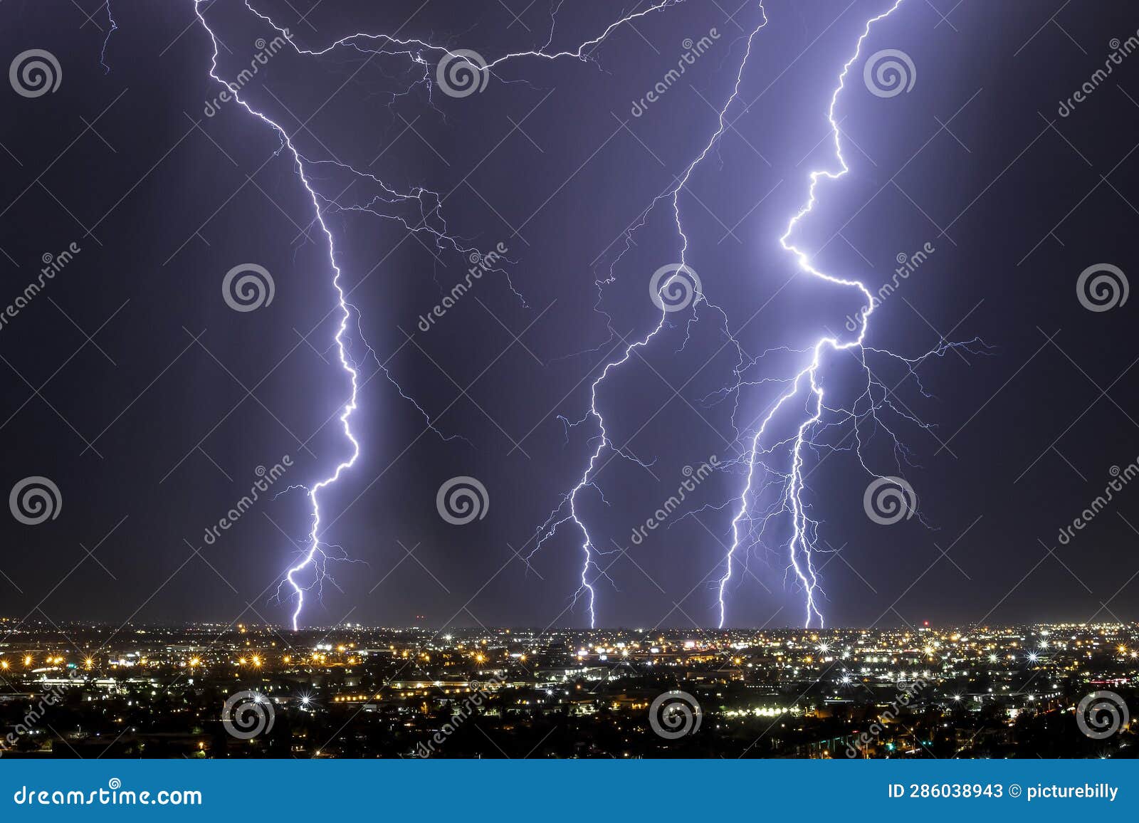 Lightning Over Downtown Phoenix during Monsoon Thunderstorms in Arizona ... Lightning Over Downtown Phoenix during Monsoon Thunderstorms in Arizona ...
