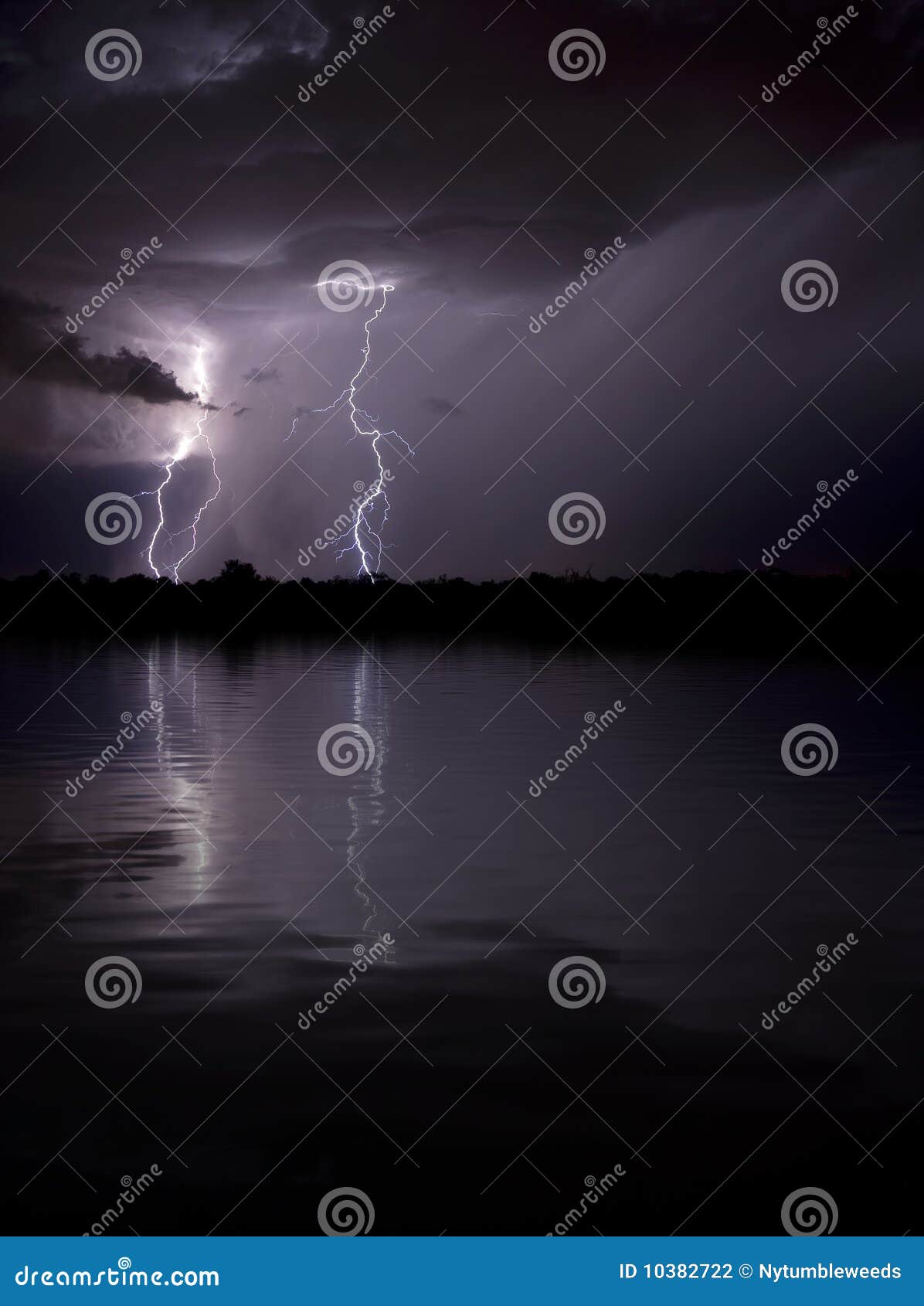 Lightning over Lake stock photo. Image of hazardous, reflect - 10382722