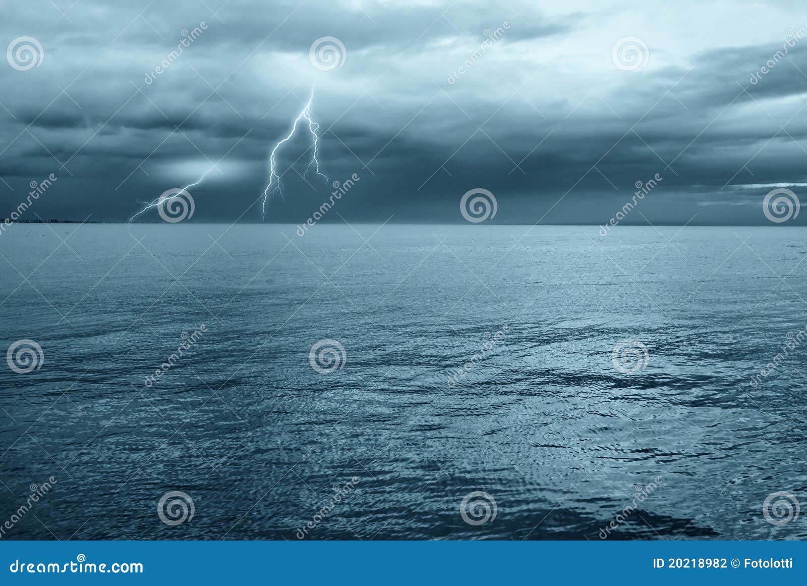 Lightning over the ocean stock photo. Image of scene - 20218982