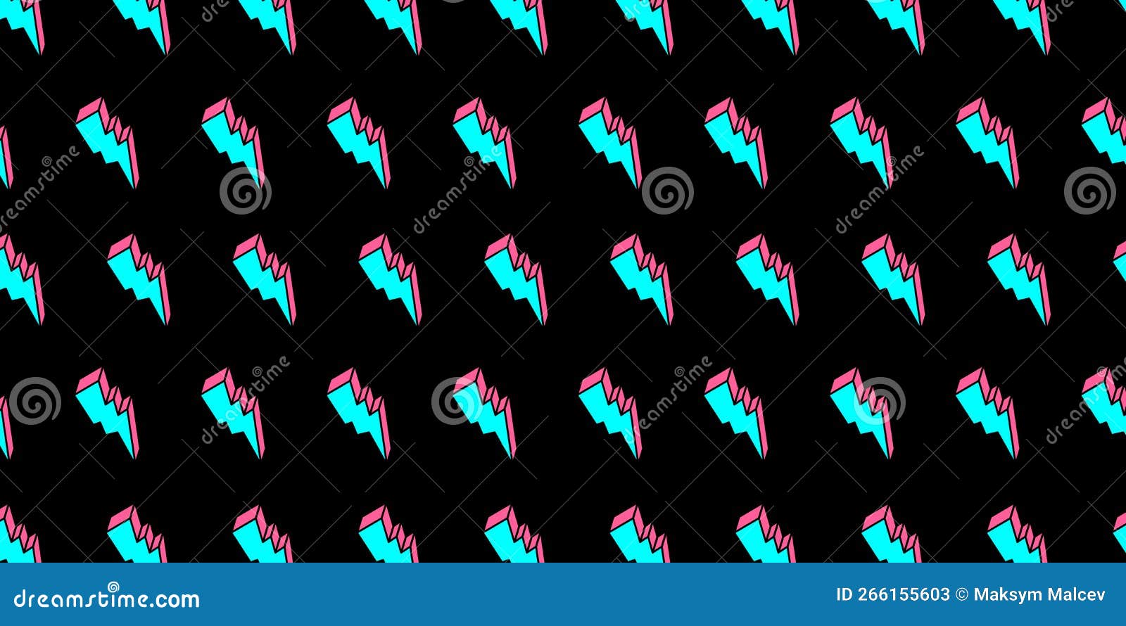 Cartoon Thunderbolt Effect. Lightning Strike And Natural Electricity ...