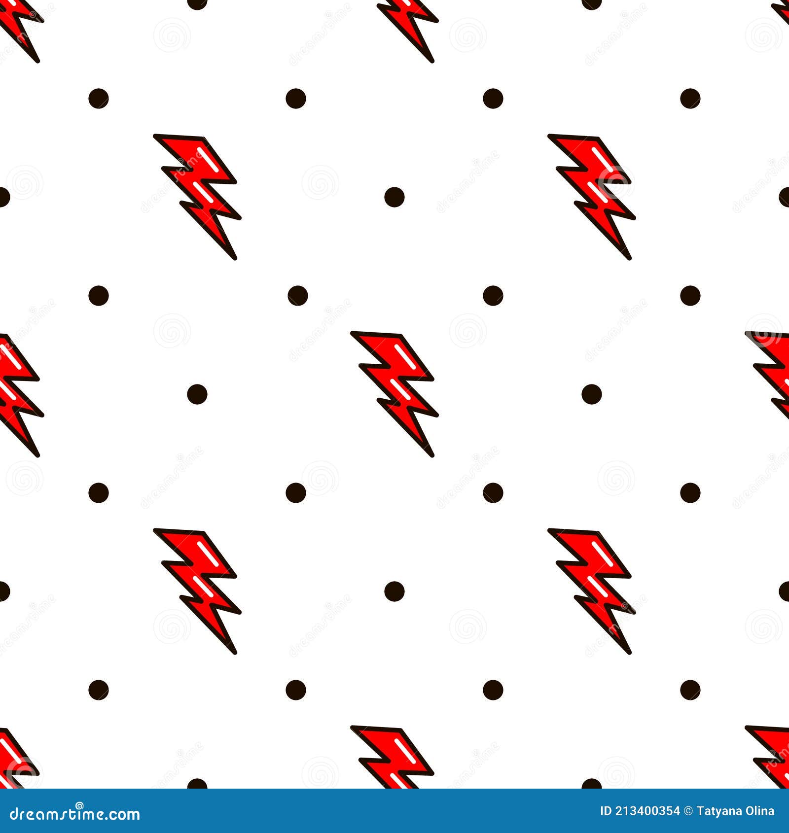 Lightning Pattern.Lightning in the Oldschool Style Stock Vector ...