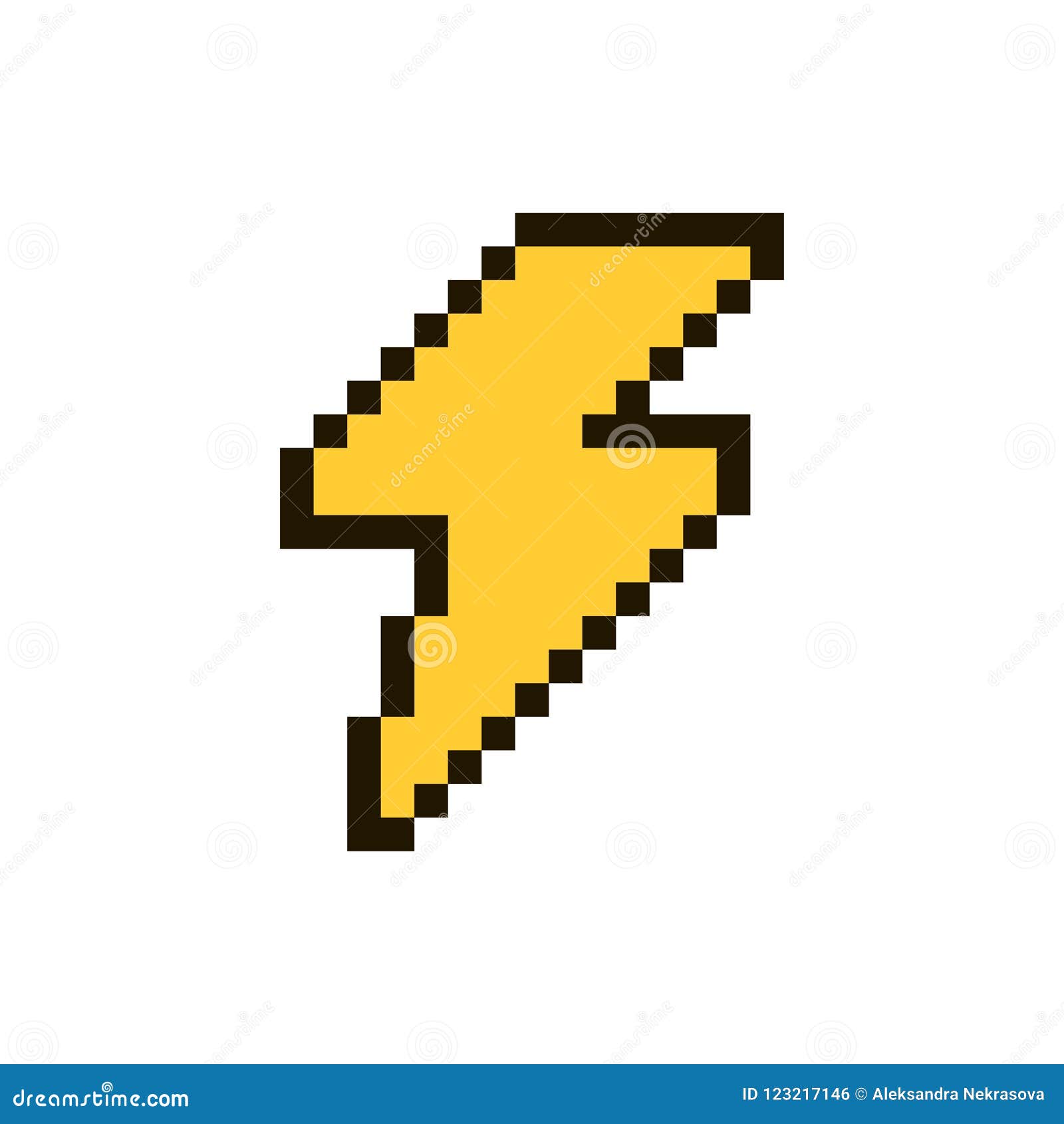 Lightning Pixel Art Cartoon Vector | CartoonDealer.com #253767807