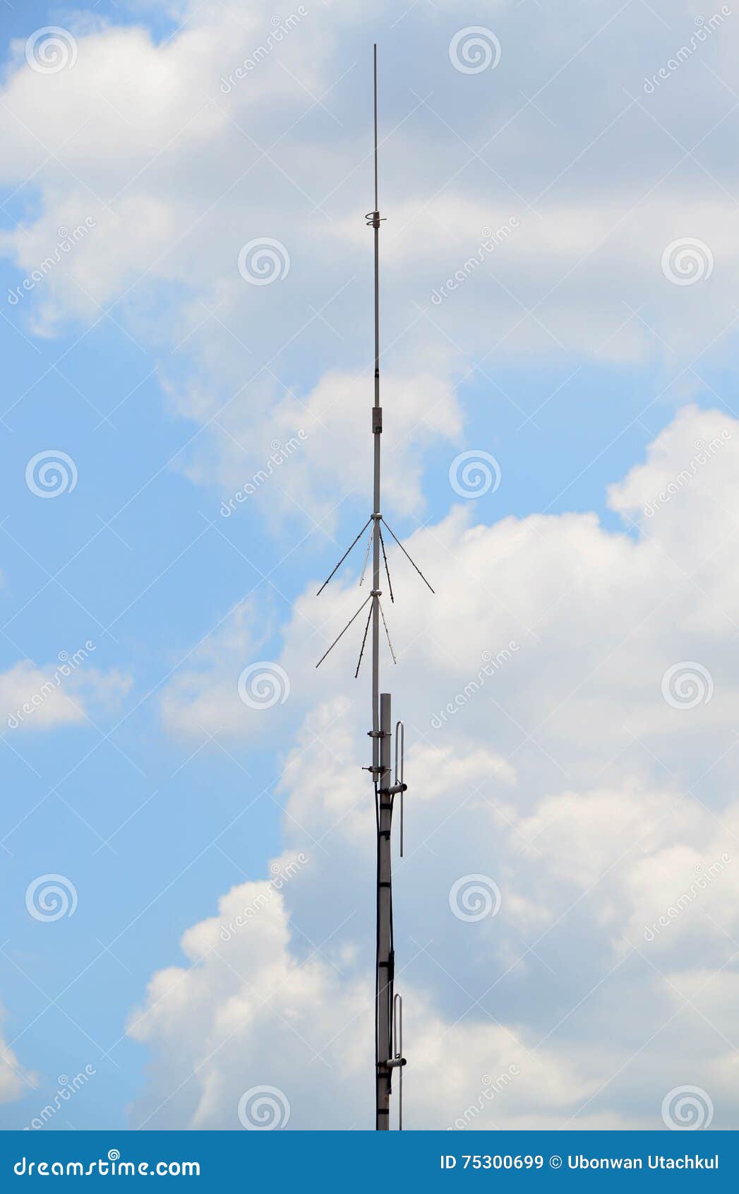 Lightning Rod Conductor Over Hazy Sky Stock Image - Image of building ...
