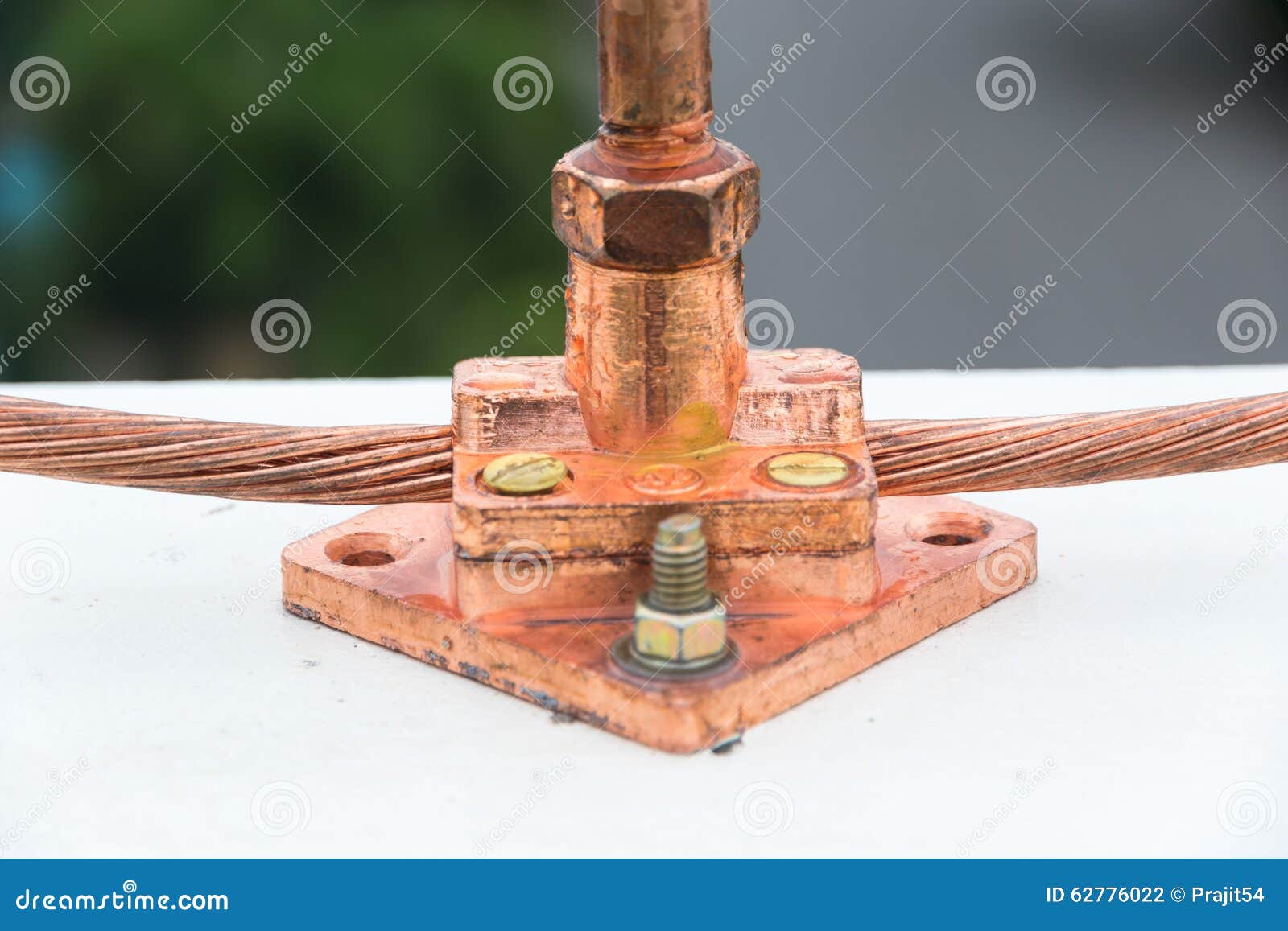 Lightning Rod in Insulators Stock Photo - Image of copper, technology ...
