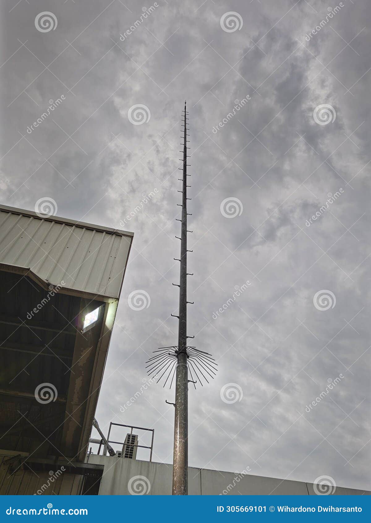 Tall Pole As a Lightning Rod Stock Image - Image of industrial, power ...