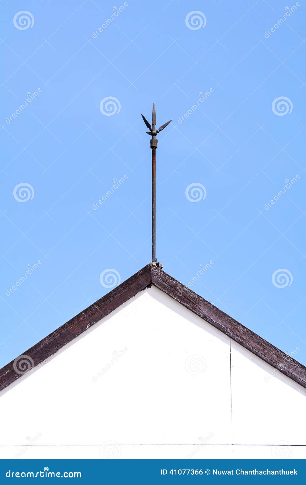 Lightning rod stock photo. Image of outdoor, clear, roof - 41077366