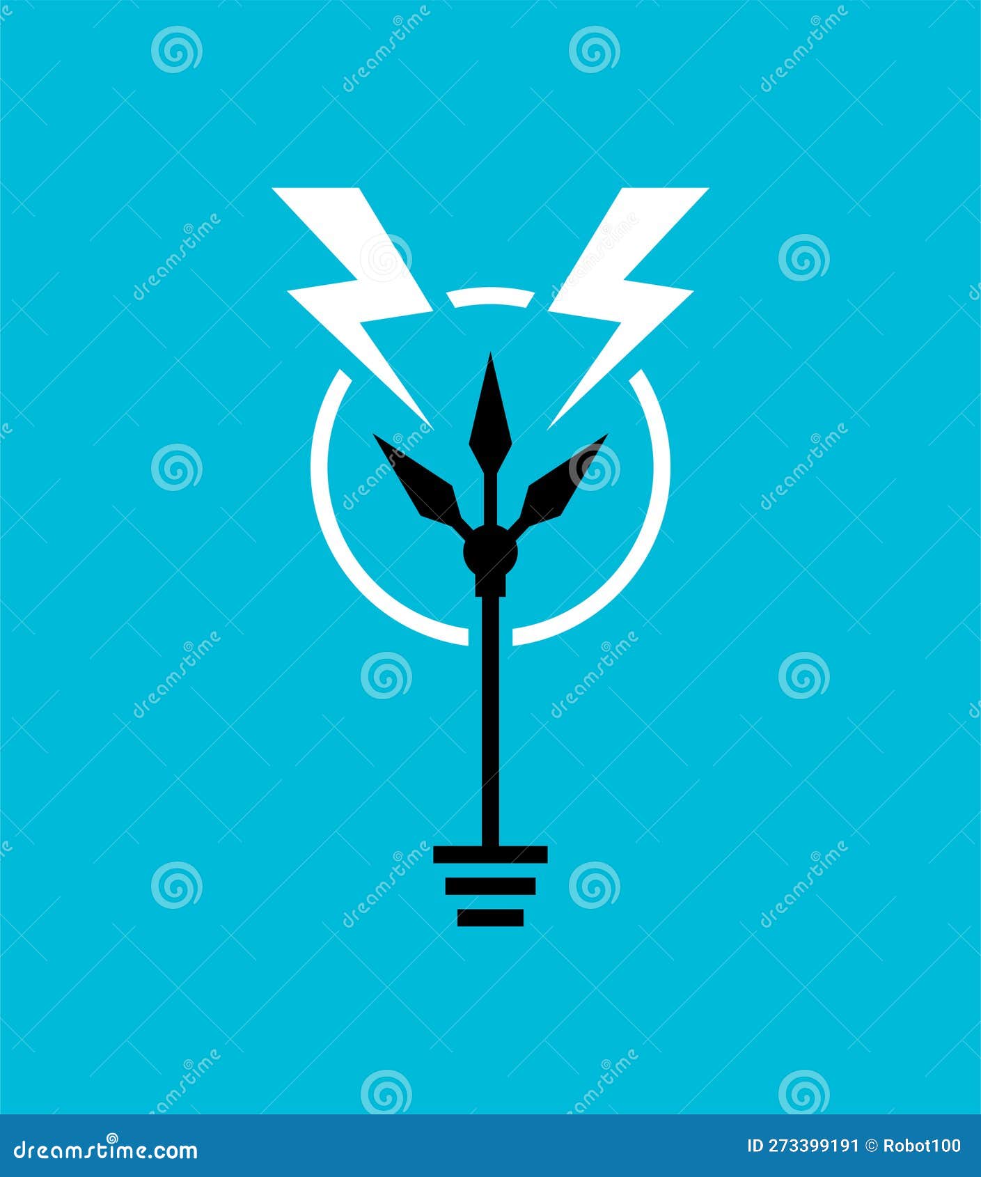 Lightning Rod Sign Isolated. Vector Illustration Stock Vector ...