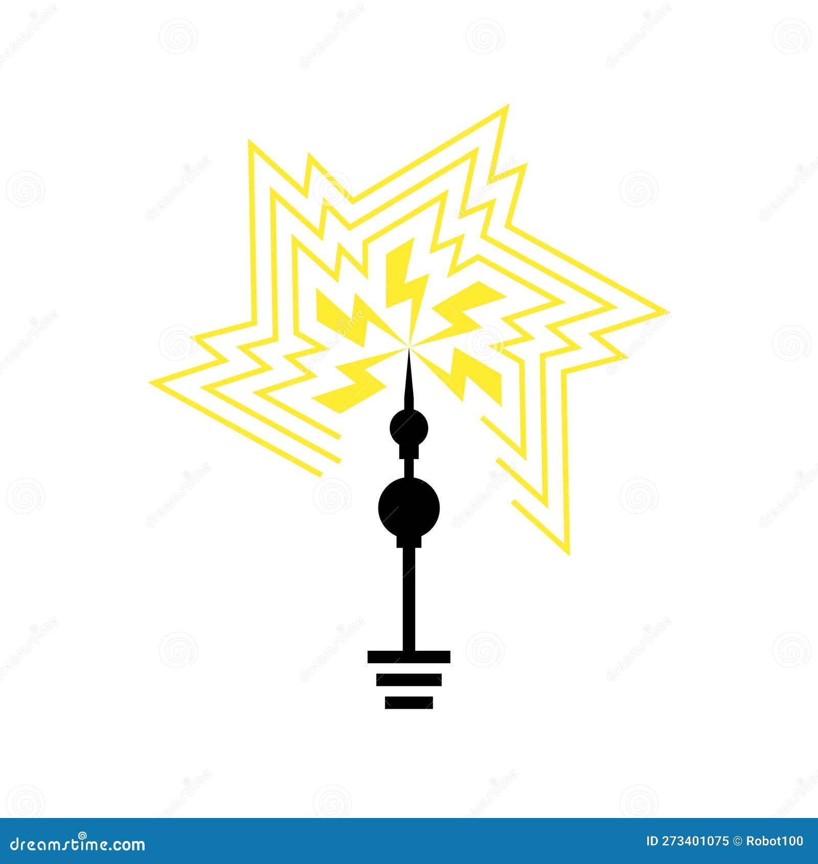 Lightning Rod Sign Isolated. Vector Illustration Stock Vector ...