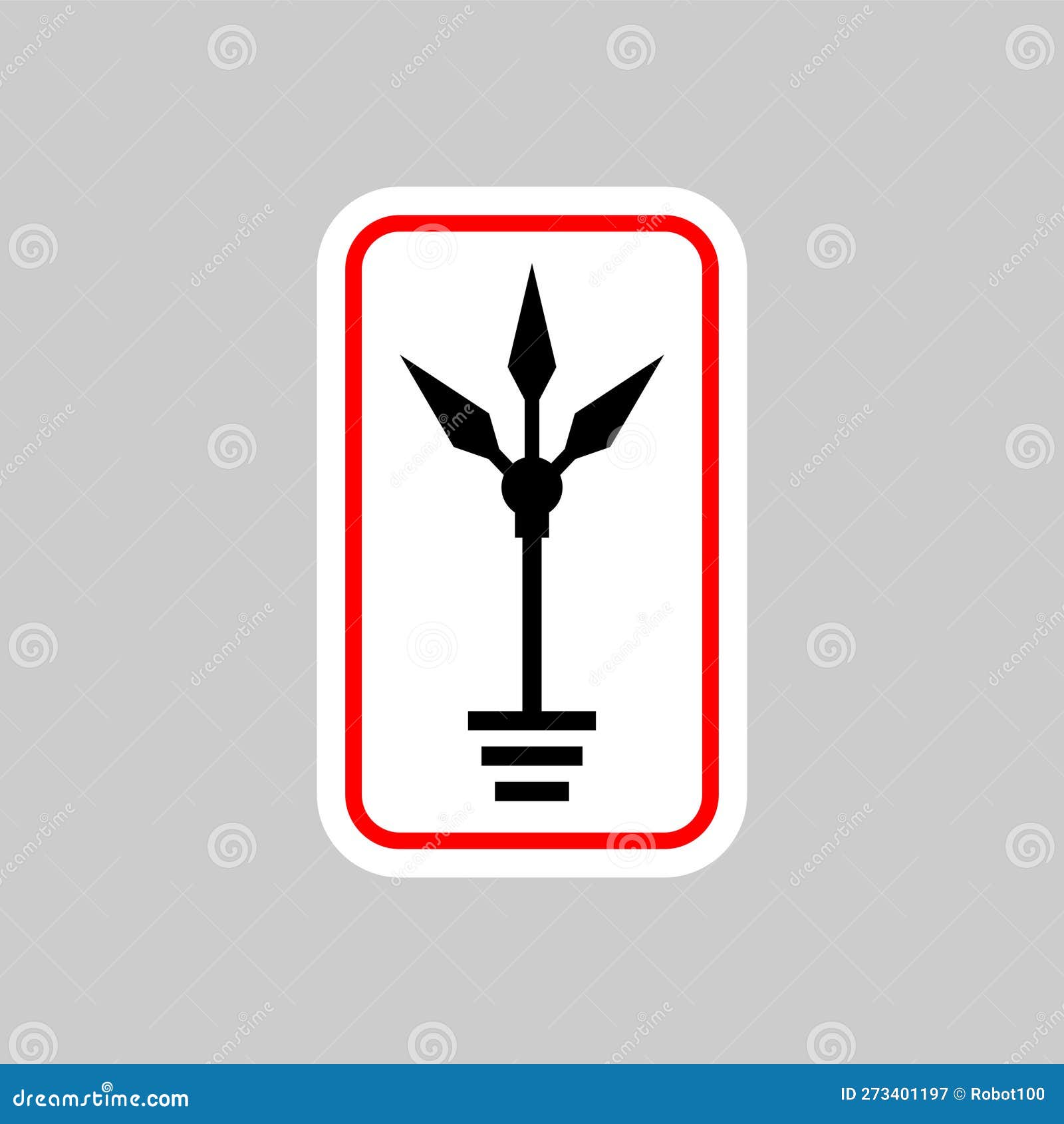 Lightning Rod Sign Isolated. Vector Illustration Stock Vector ...