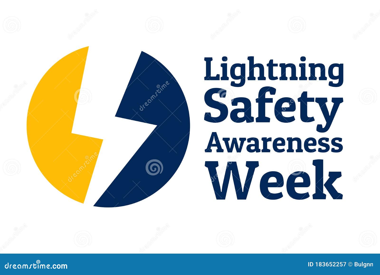 Lightning Safety Awareness Week Concept. Template For Background ...