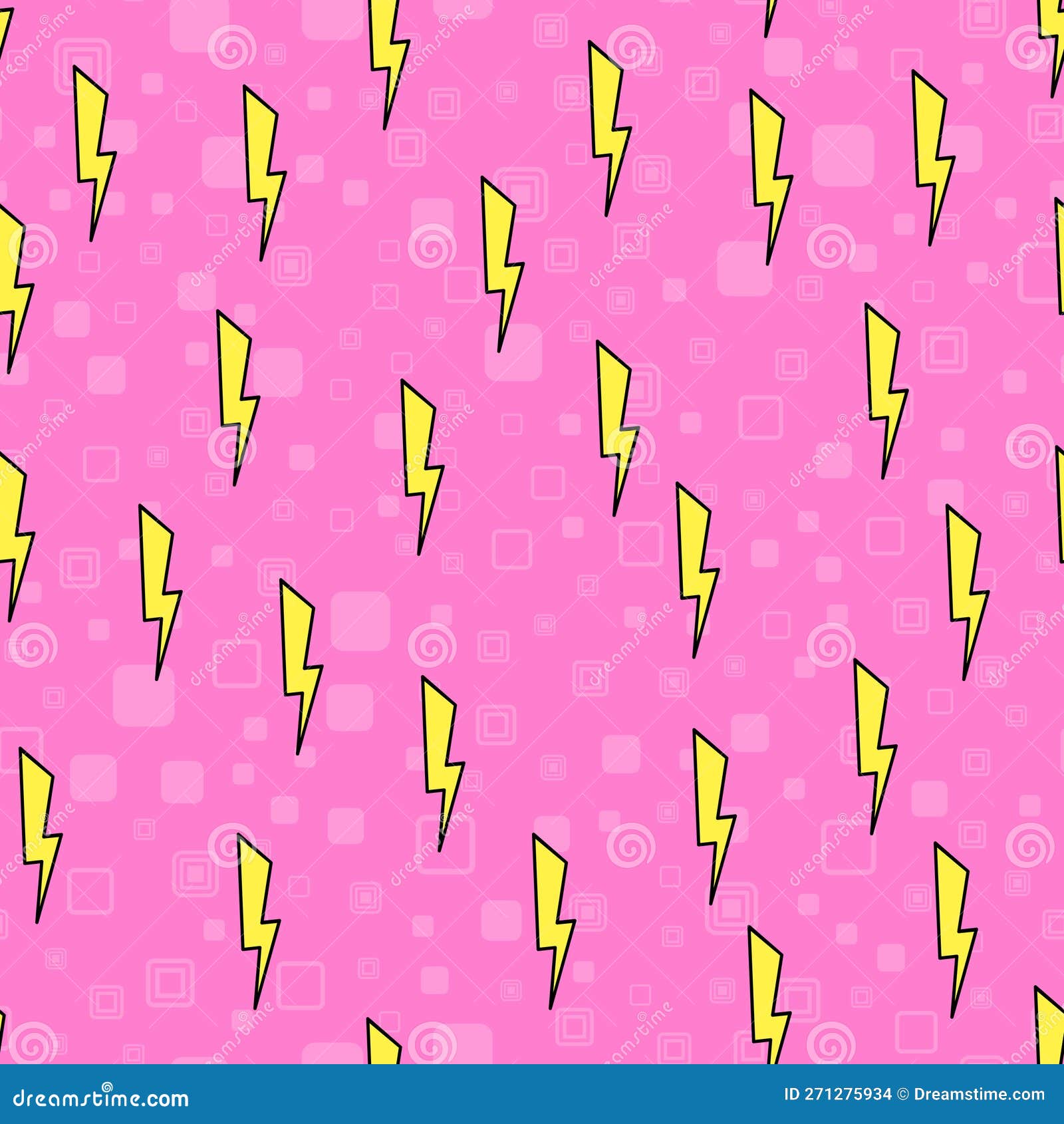 Lightning Seamless Pattern on White Background. Paper Print Design ...