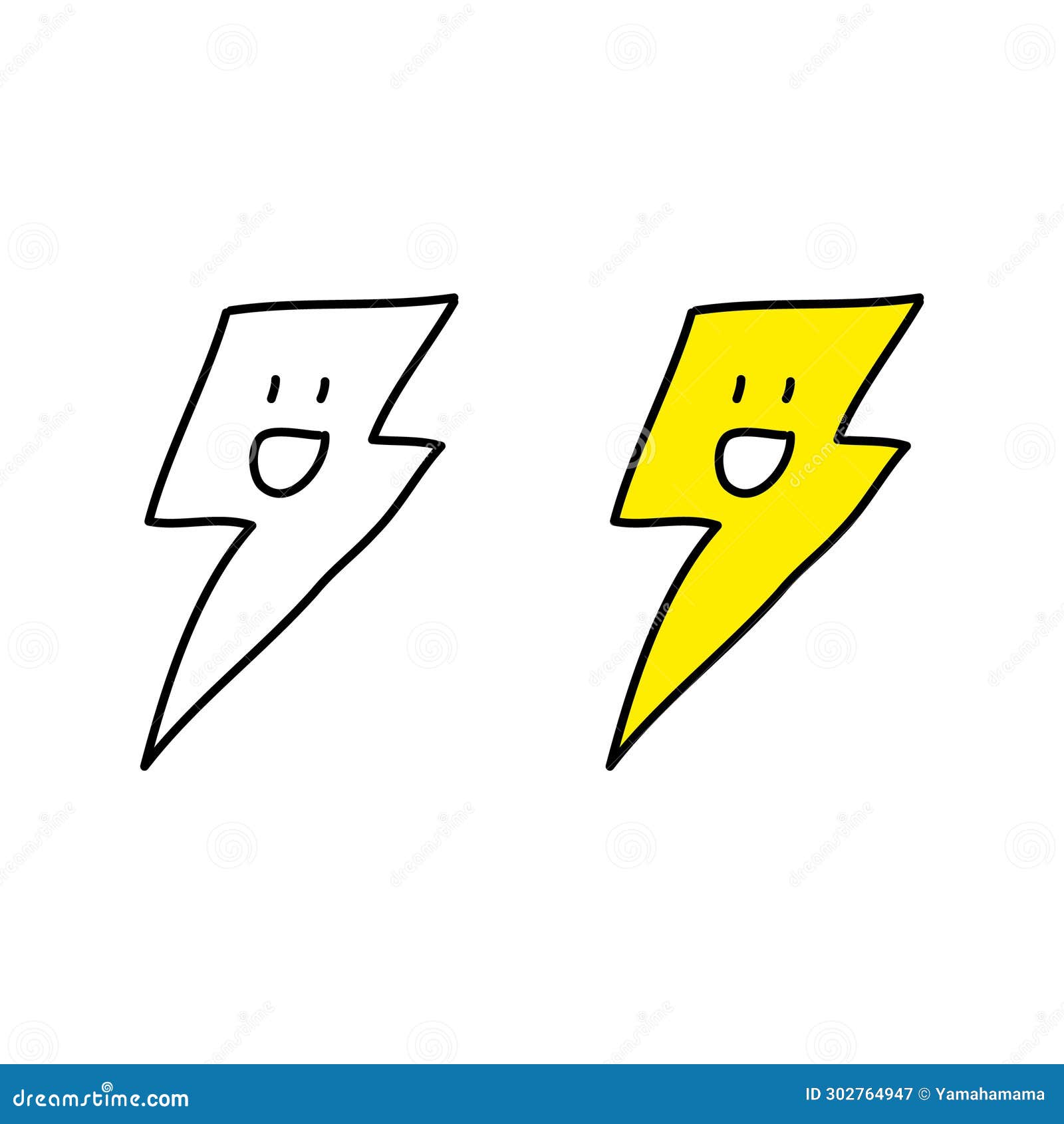 Lightning 5 stock vector. Illustration of emoticon, lightning - 302764947
