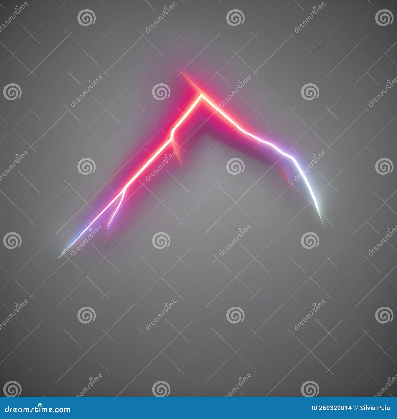 Lightning Shape Logo Style on Grey Background, Isolated. Generative AI ...