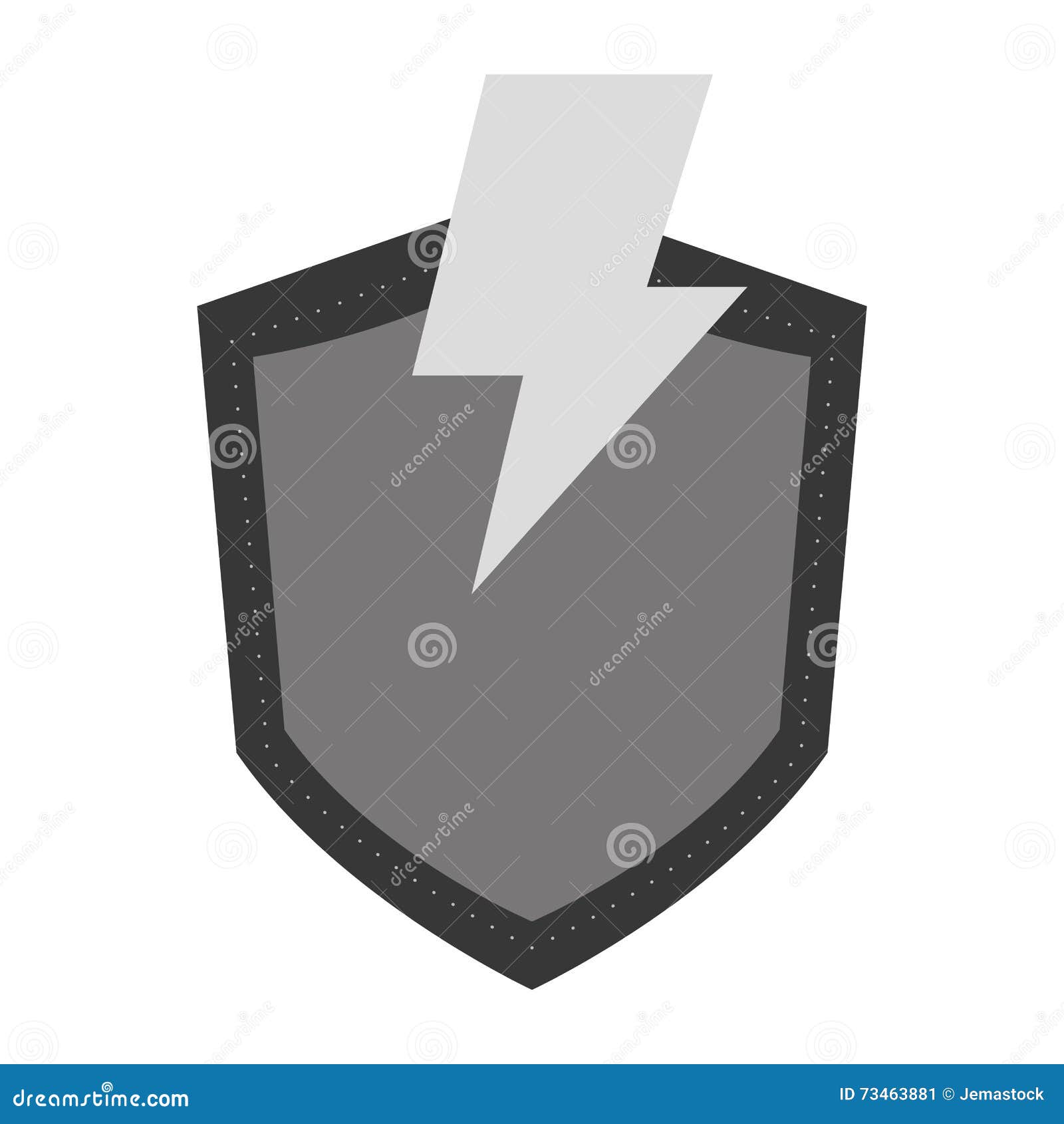 Lightning and shield icon stock illustration. Illustration of lightning ...