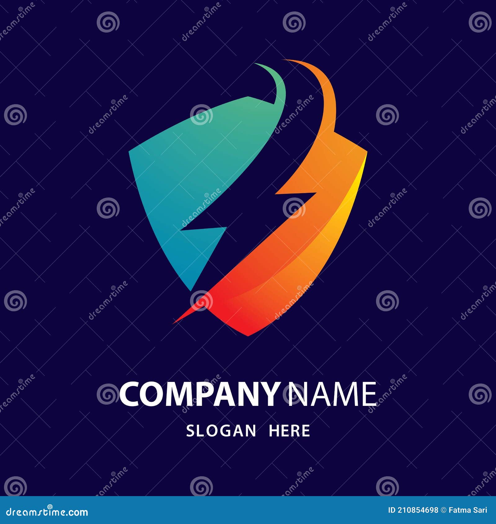 Lightning Shield Logo Images Illustration Stock Vector - Illustration ...