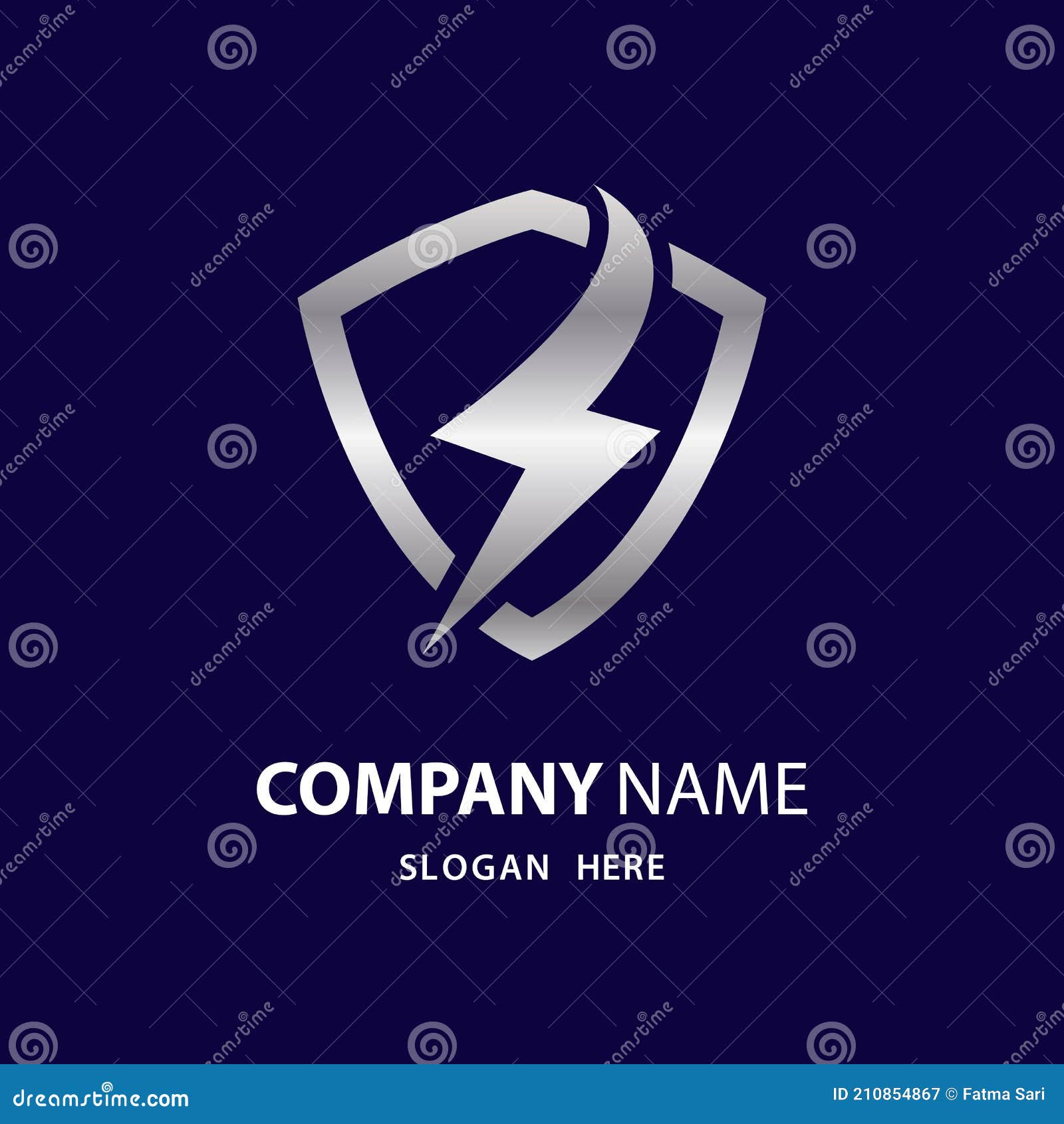 Lightning Shield Logo Images Illustration Stock Vector - Illustration ...