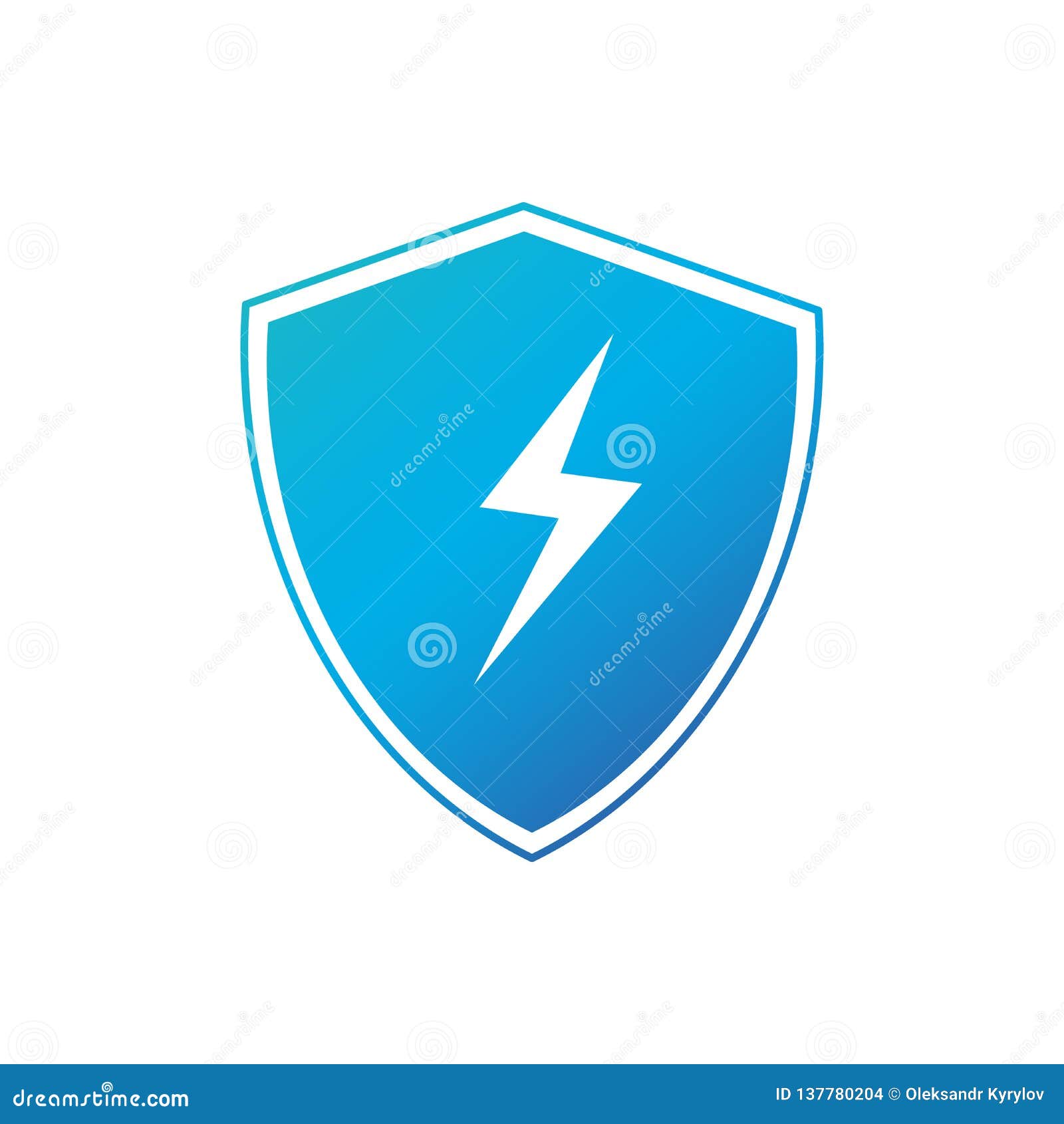 Lightning and Shield Symbol Protect Vector Logo Template Icon. Vector ...