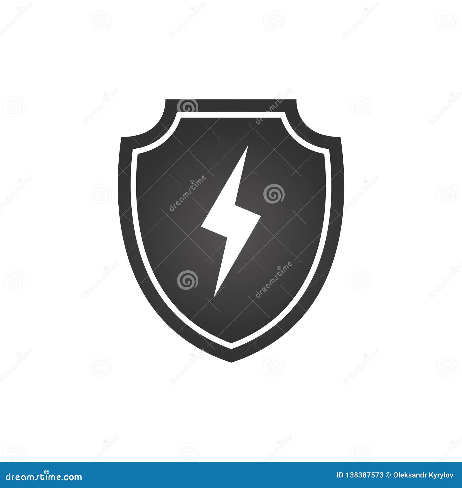Lightning and Shield Symbol Protect Vector Logo Template Icon. Vector ...