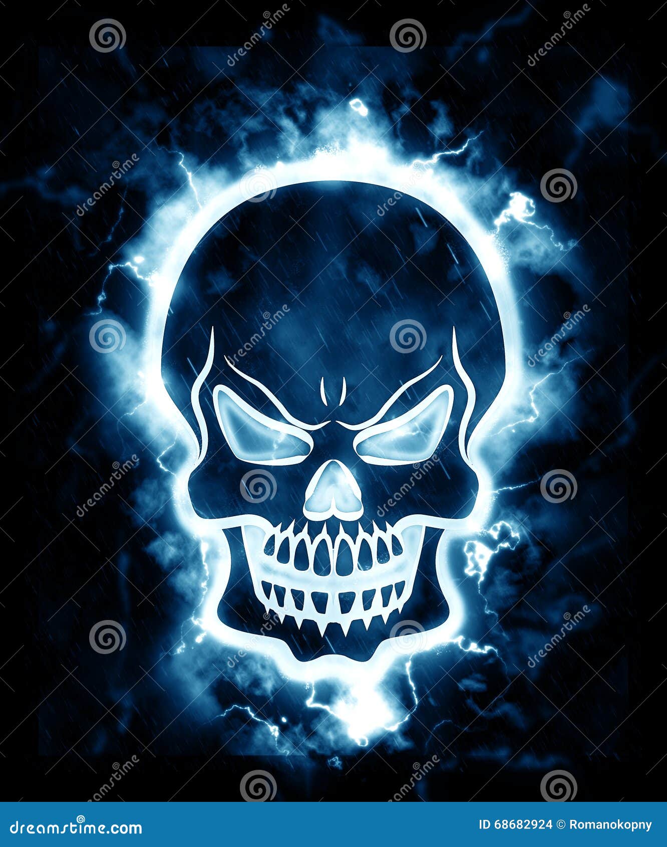 Lightning Skull Stock Illustrations – 1,492 Lightning Skull Stock ...