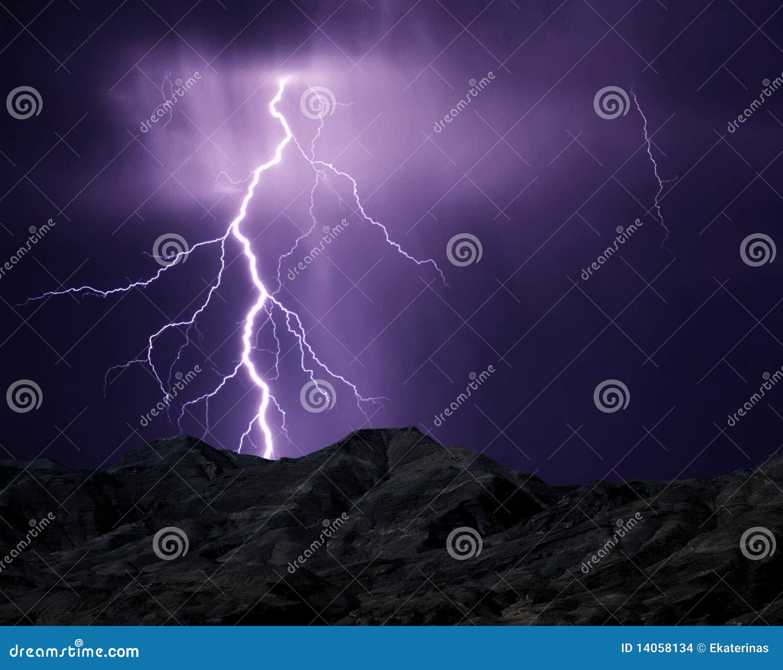 Lightning in sky stock photo. Image of abstract, atmosphere - 14058134