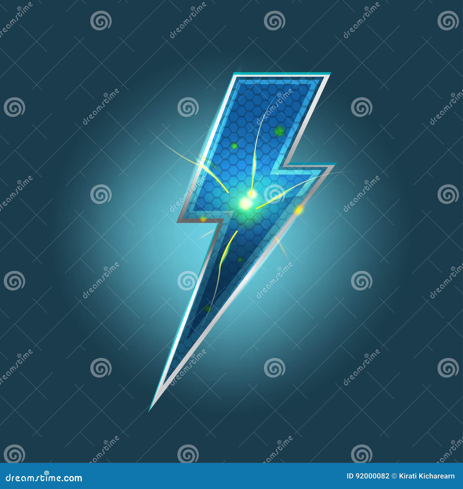 Lightning Spark Bolt Icon Symbol Vector Stock Illustration ...