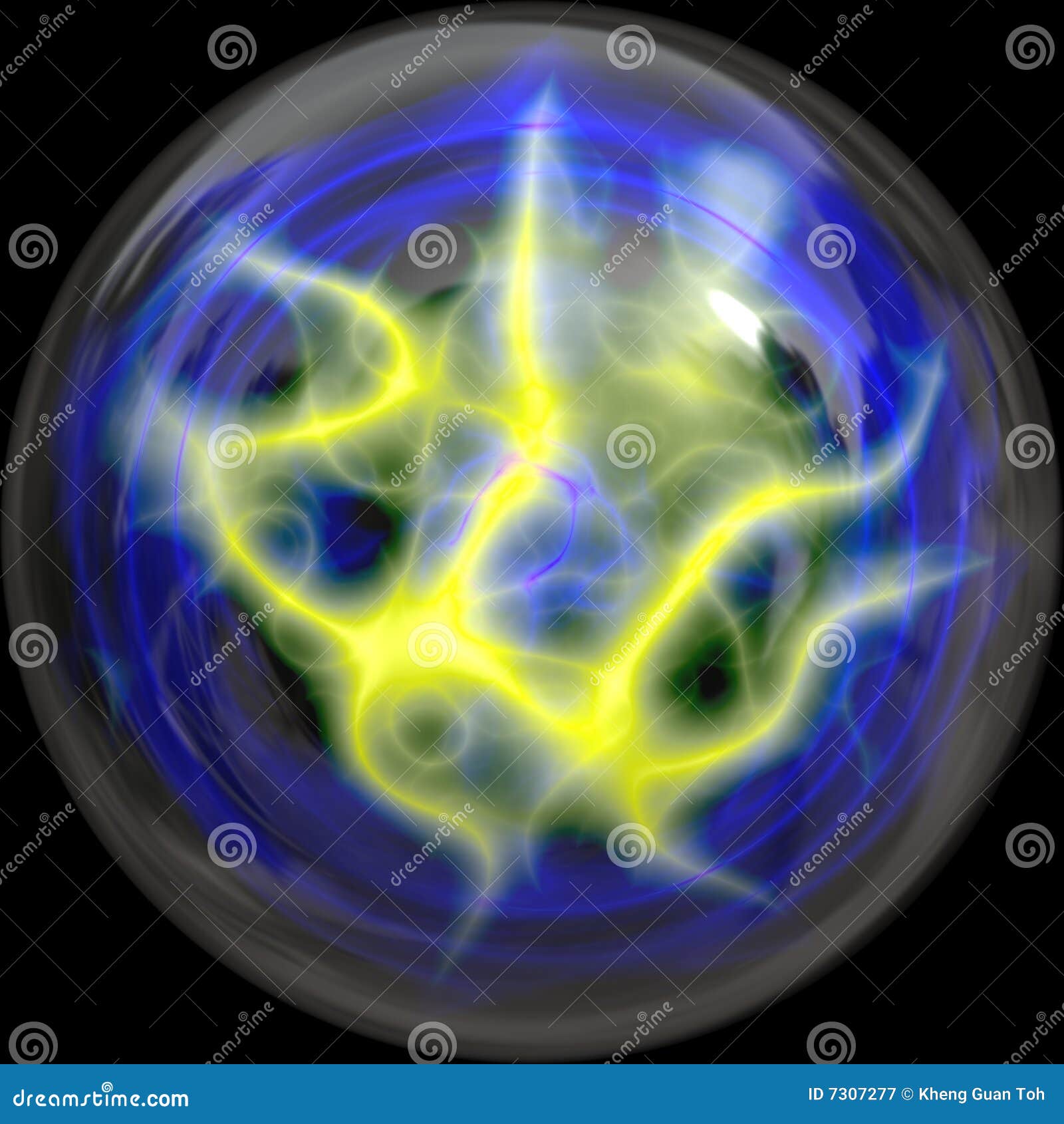 Lightning sphere stock illustration. Illustration of abstract - 7307277