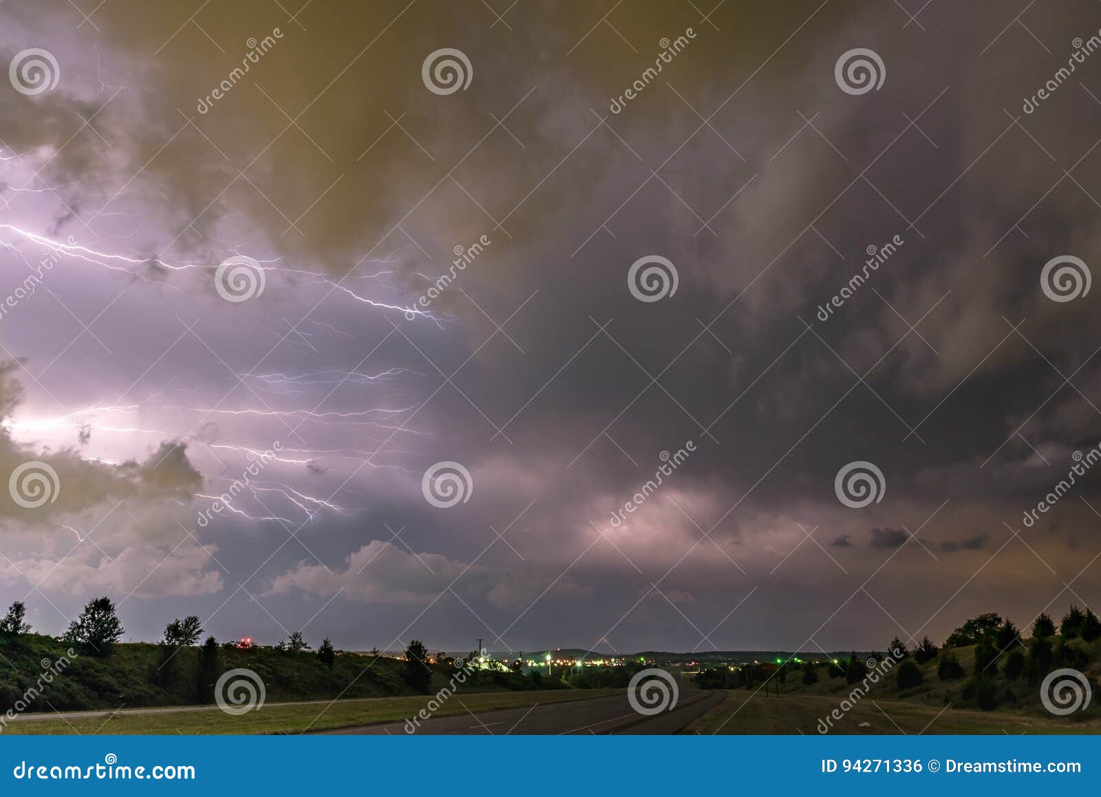 Lightning stock photo. Image of nightscape, lightning - 94271336