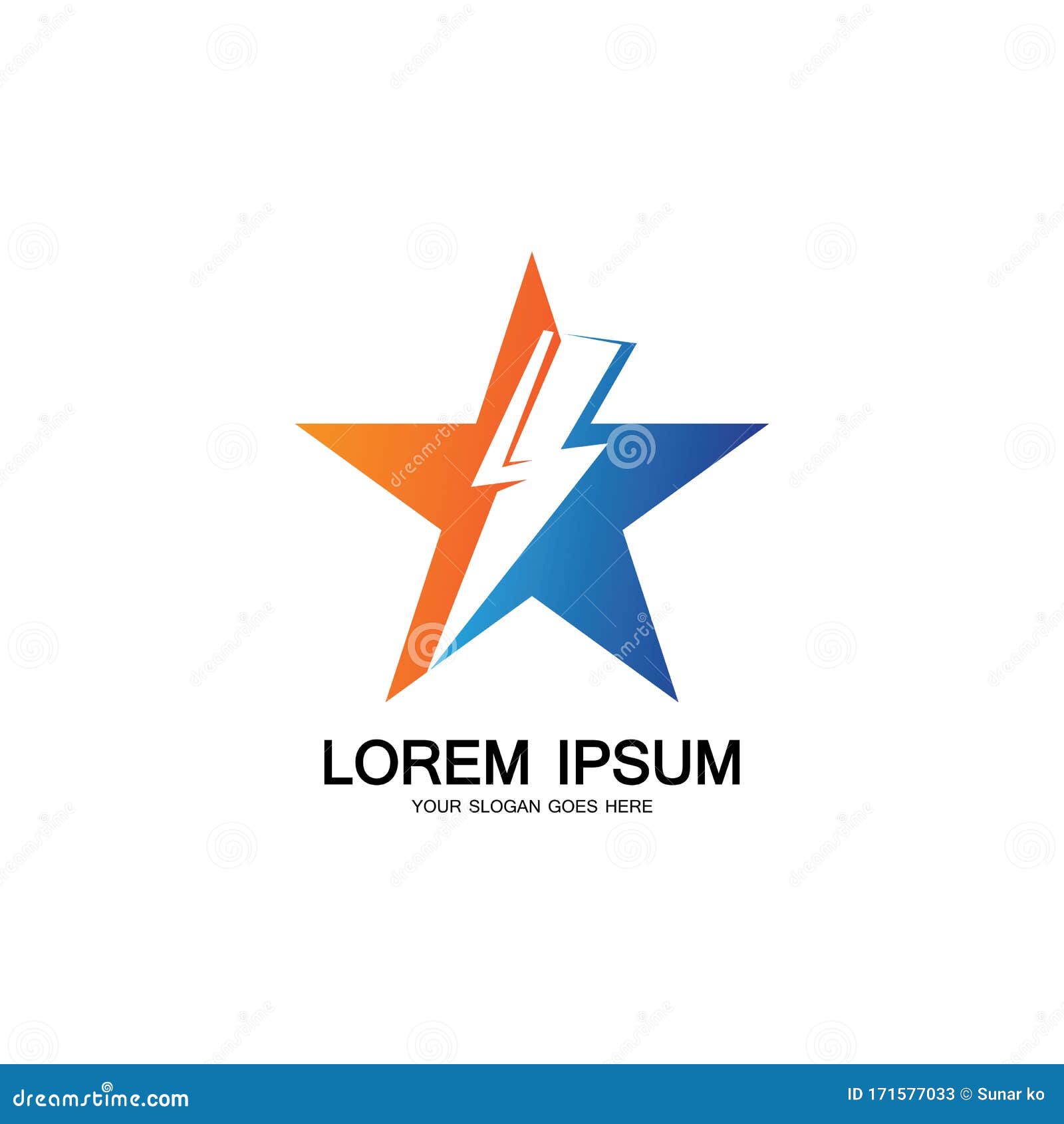 Lightning Star,Energy Star Logo Vector Icon Design Template Royalty ...