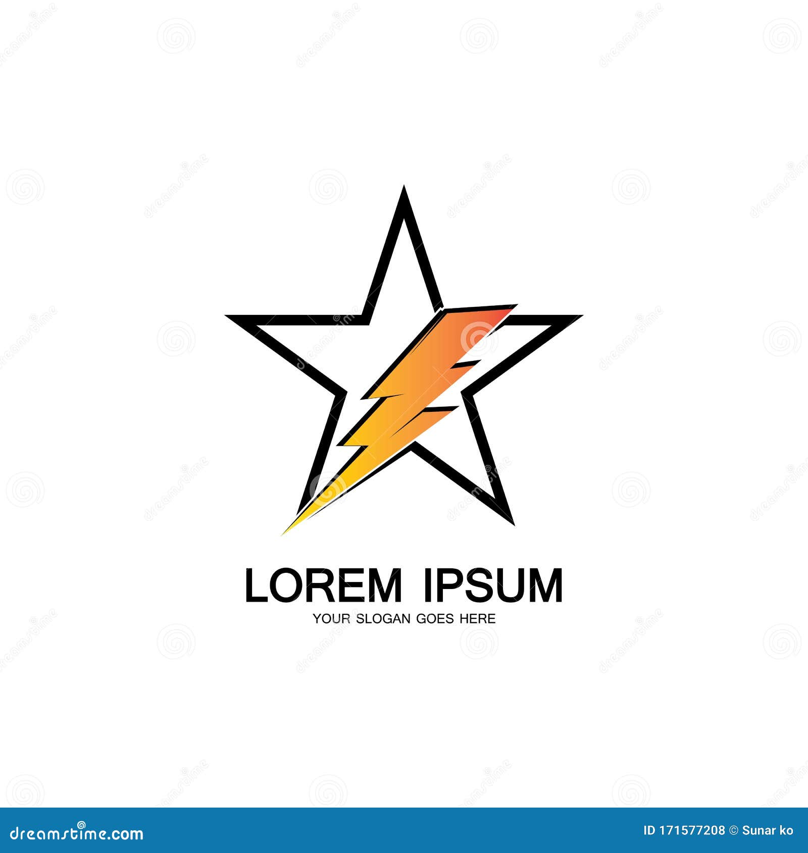Lightning Star,Energy Star Logo Vector Icon Design Template Stock ...