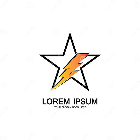 Lightning Star,Energy Star Logo Vector Icon Design Template Stock ...