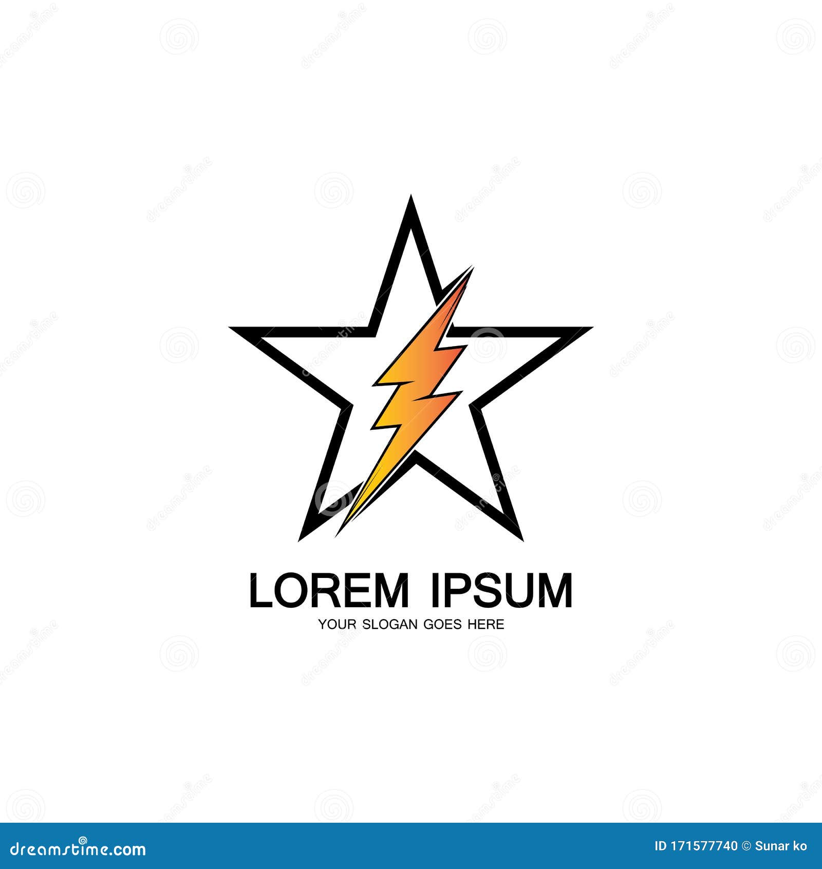 Lightning Star,Energy Star Logo Vector Icon Design Template Stock ...