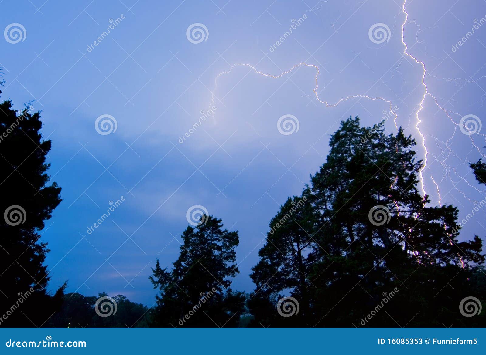 Lightning storm stock image. Image of color, landscaped - 16085353