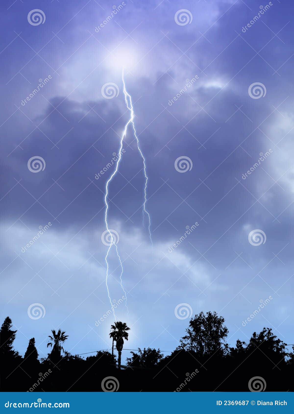 Lightning Storm stock image. Image of flash, evening, drizzle - 2369687