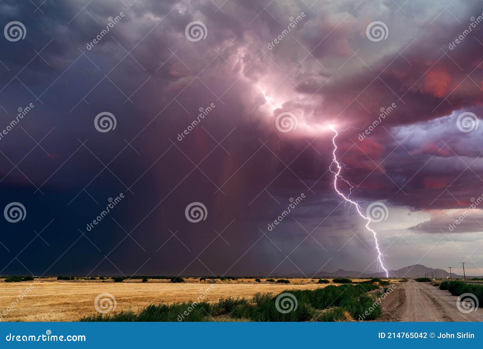 Lightning Storm in the Arizona Desert Stock Photo - Image of bolt ...