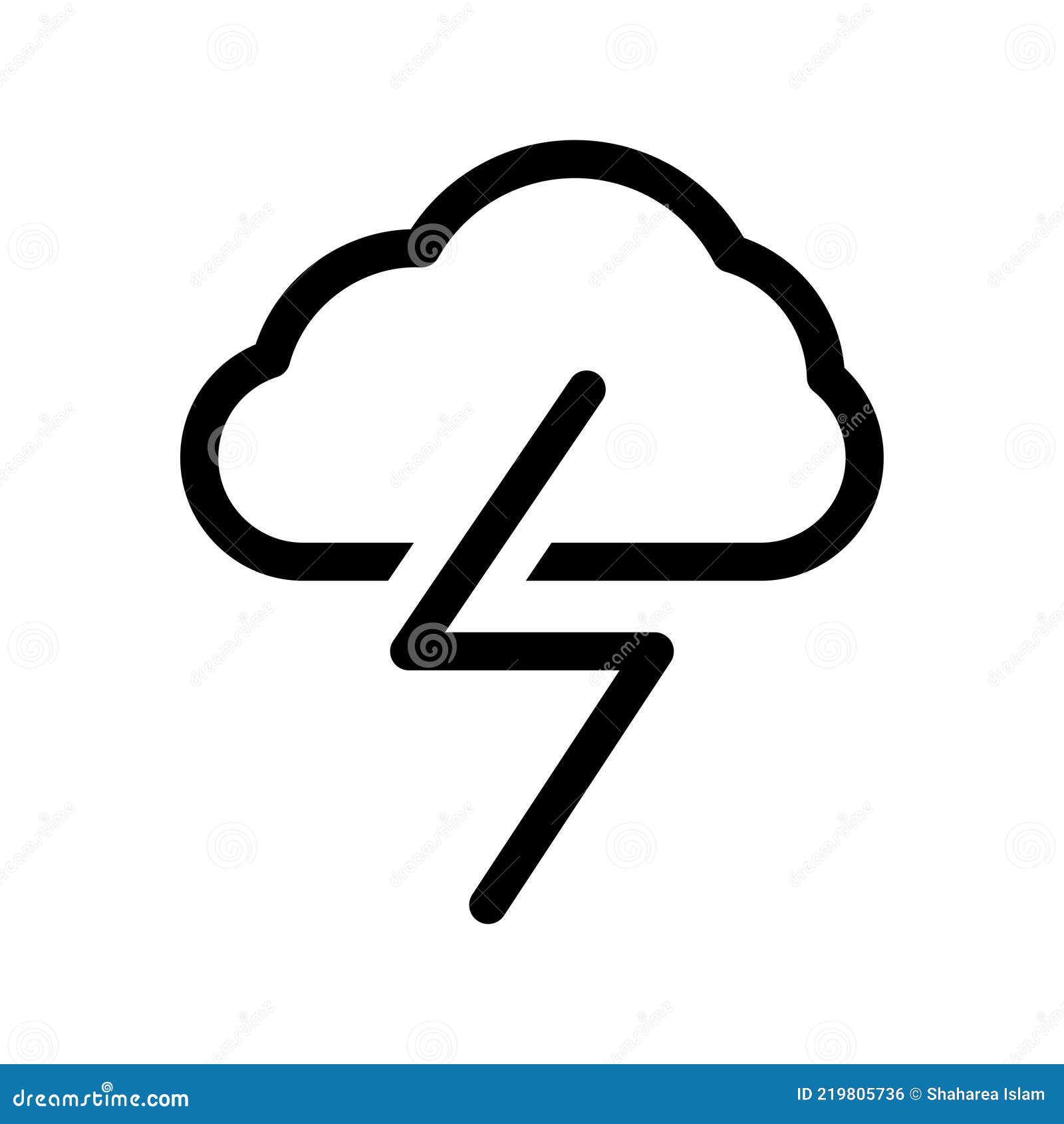 Lightning, storm icon stock vector. Illustration of meticulously ...