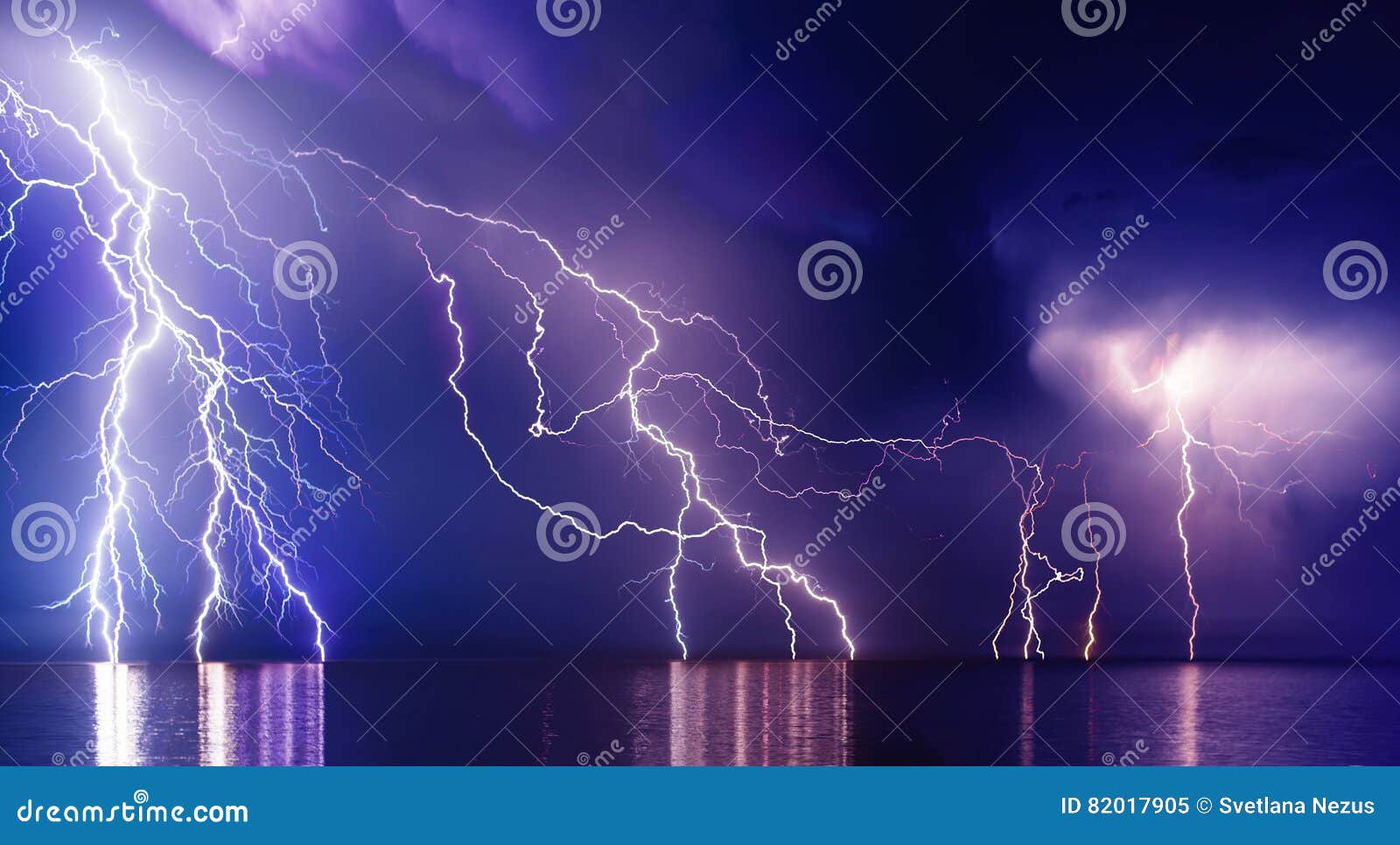 Lightning Storm In Traverse City Michigan Royalty-Free Stock ...