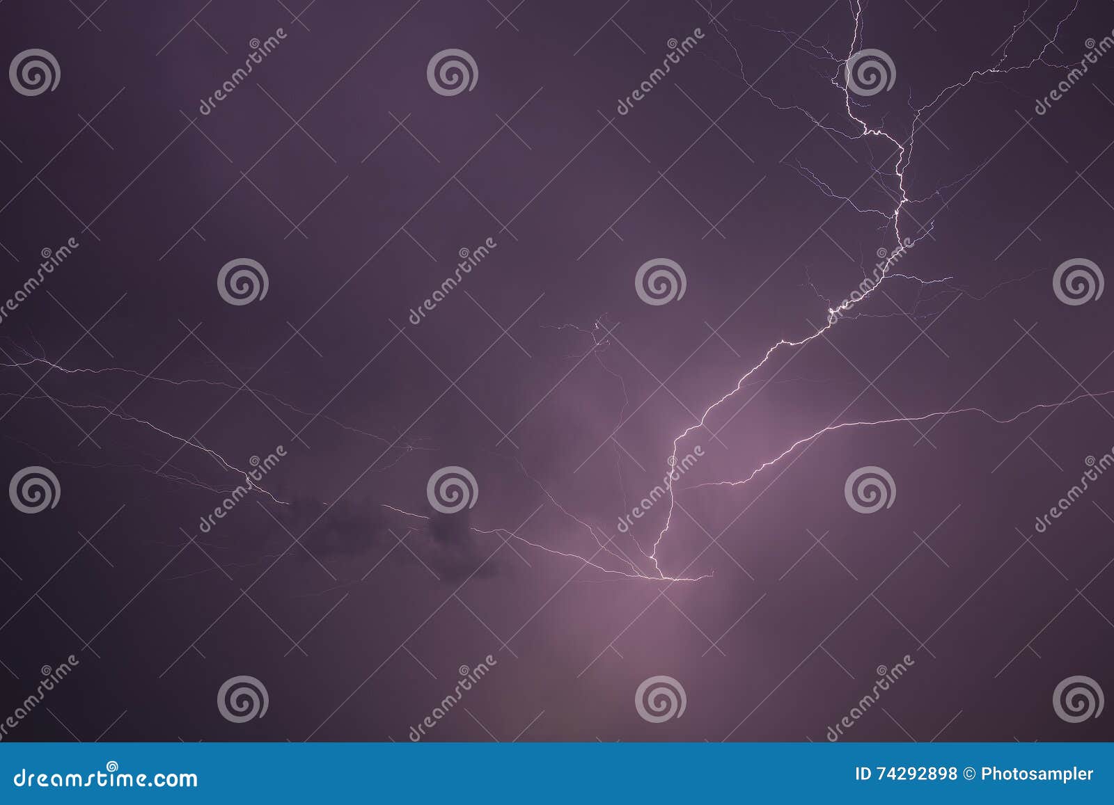Lightning storm scene stock photo. Image of bolts, severe - 74292898