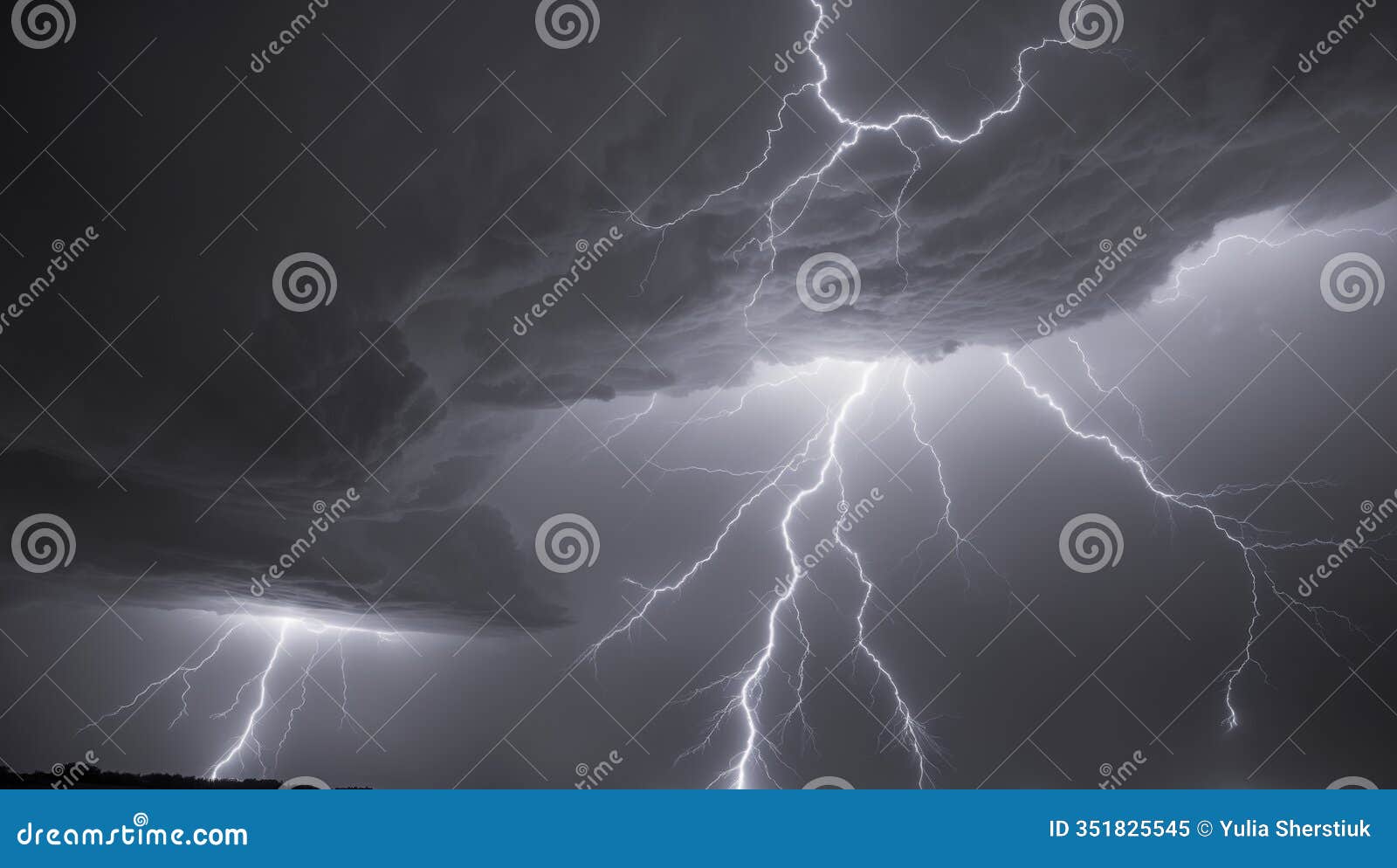 Lightning Storm a Striking Image of Lightning Bolts Illuminating Stock ...